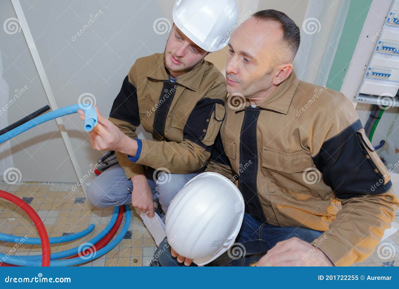 Home Renovation Electrical Installation Stock Image - Image of ...
