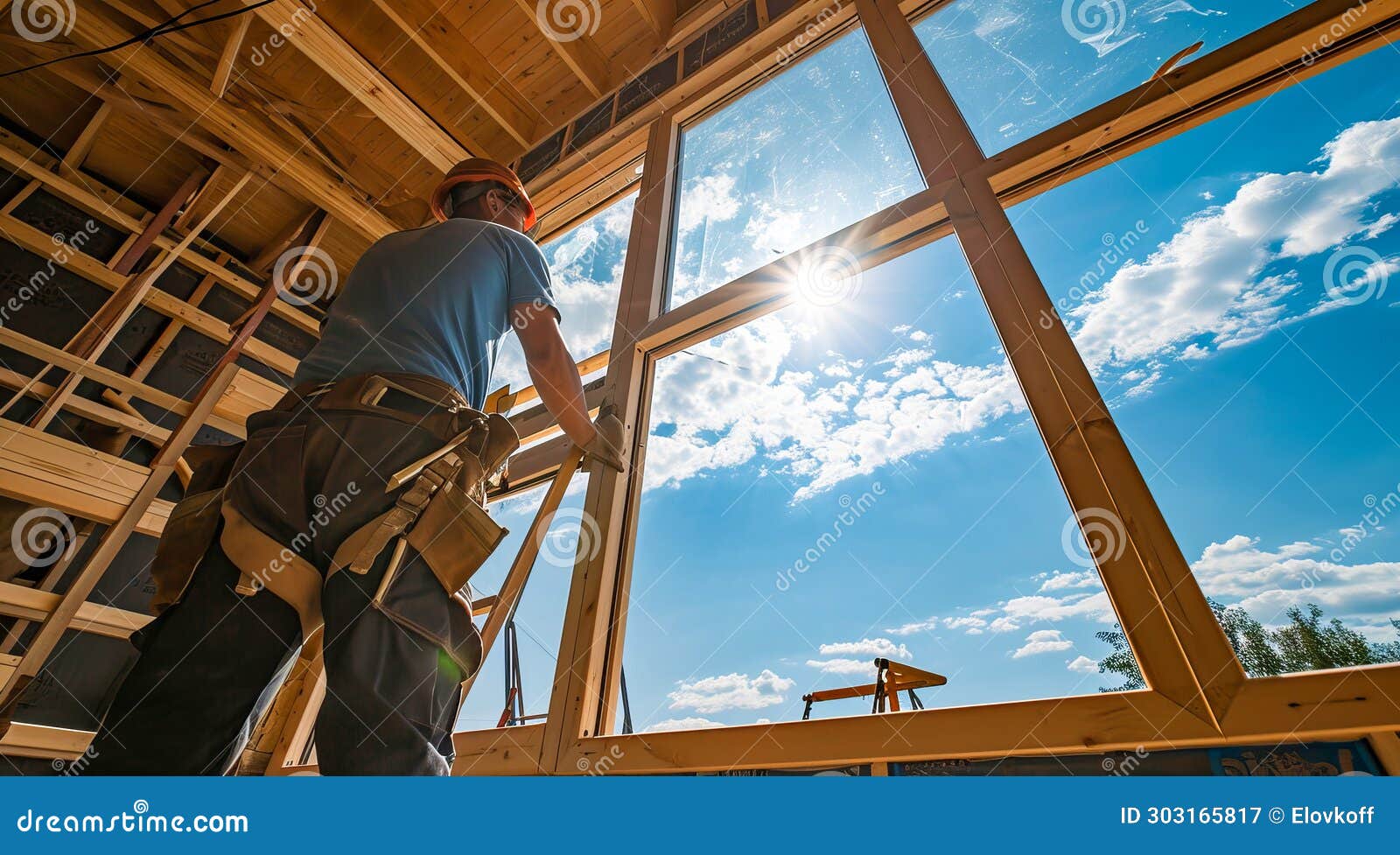 Home Renovation and House Construction Worker Does Repair and ...