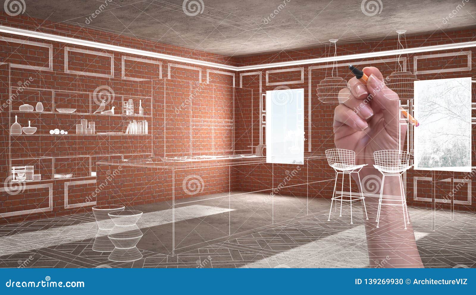 Home Renovation, House Development Concept Background, Interior Design ...