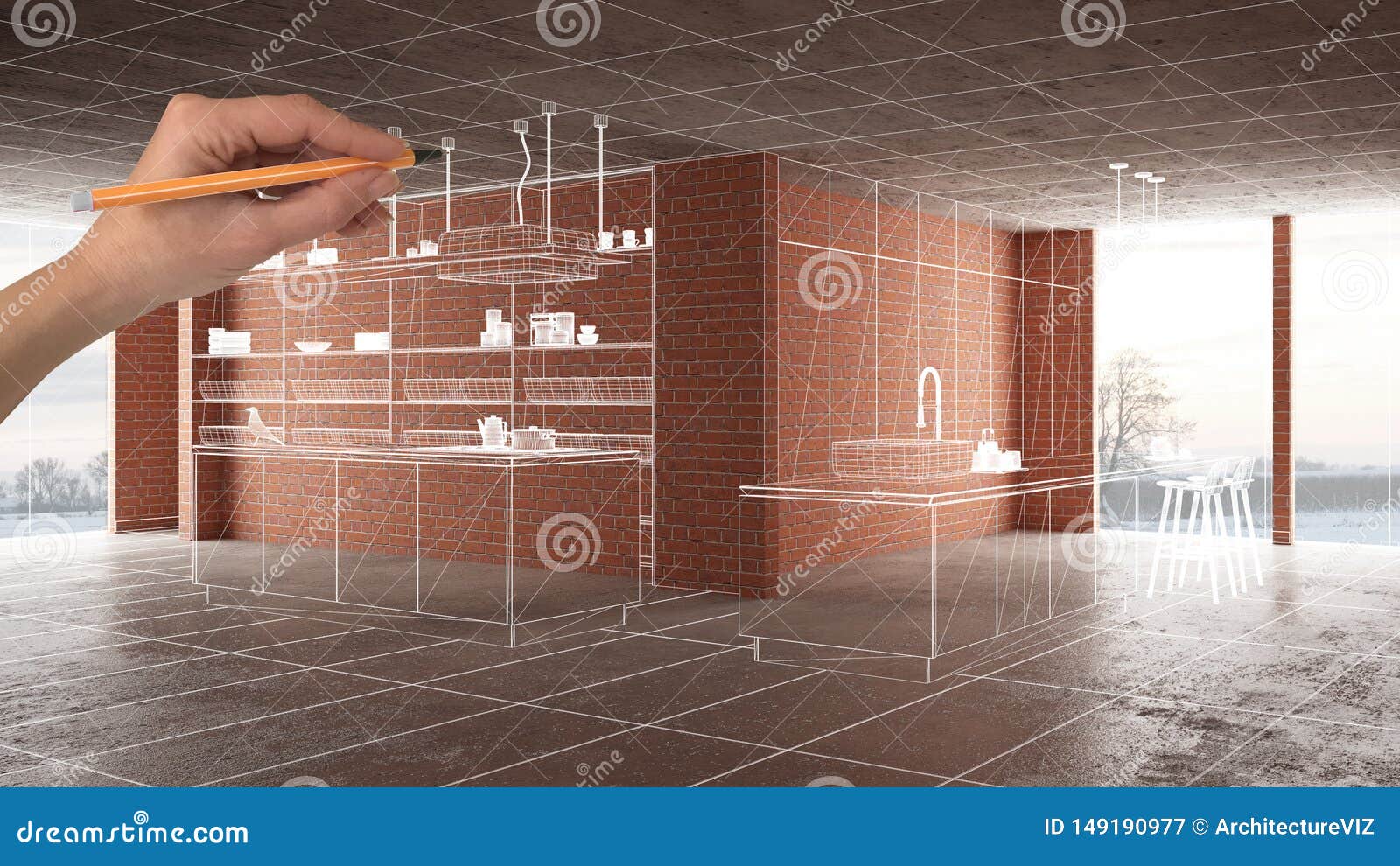 Home Renovation, House Development Concept Background, Interior Design ...