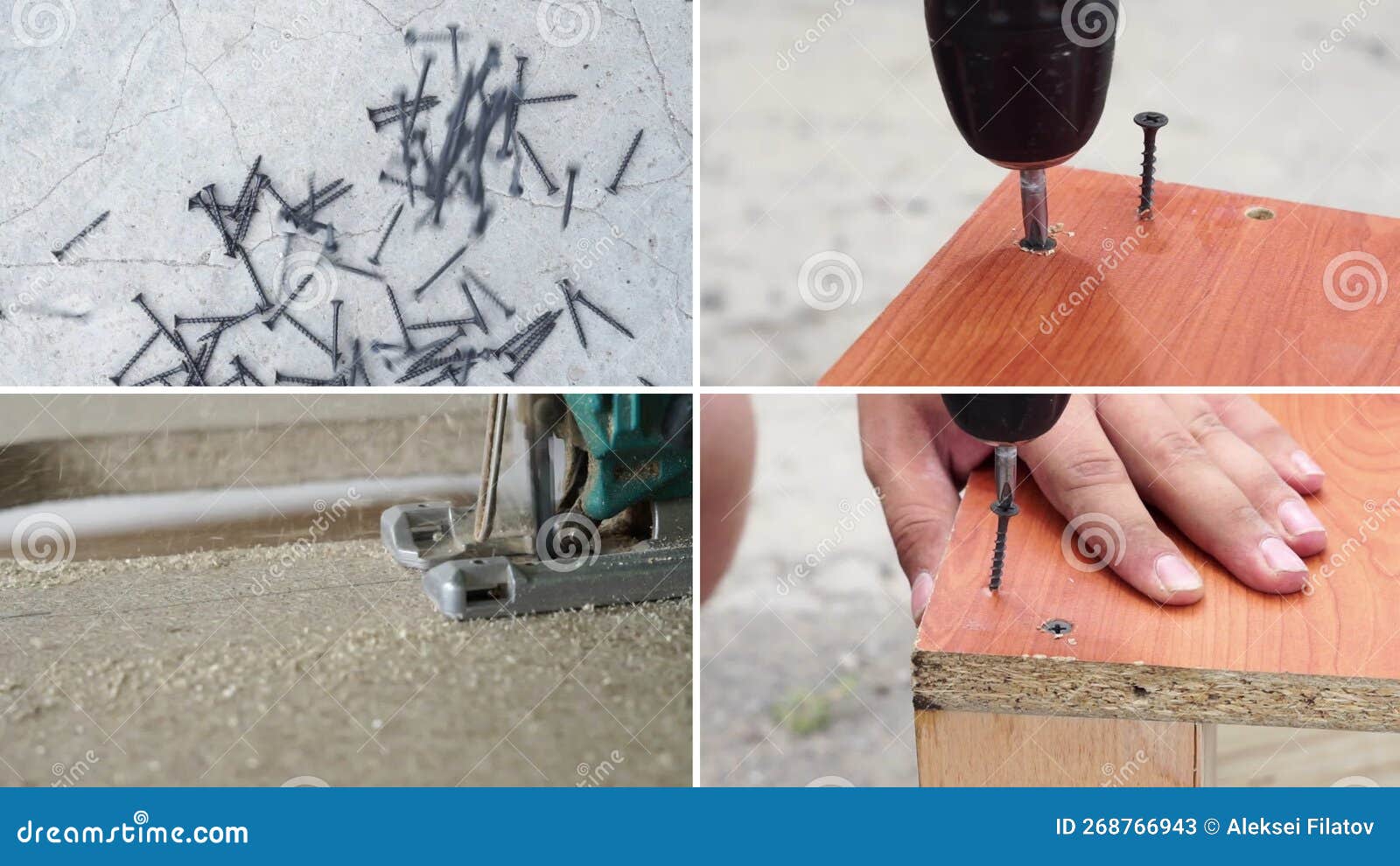 Home Renovation and Improvement Step by Step Collage with Professionals ...