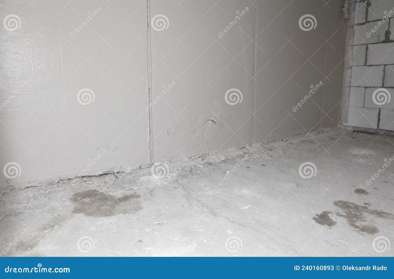 Home Renovation. Plastering, Coating the Wall from Insulating Concrete ...