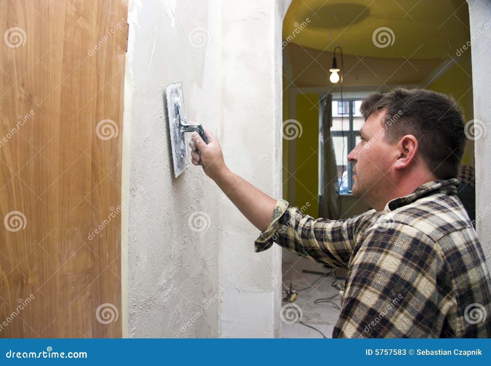 Home renovation team stock image. Image of trowel, working - 5757583