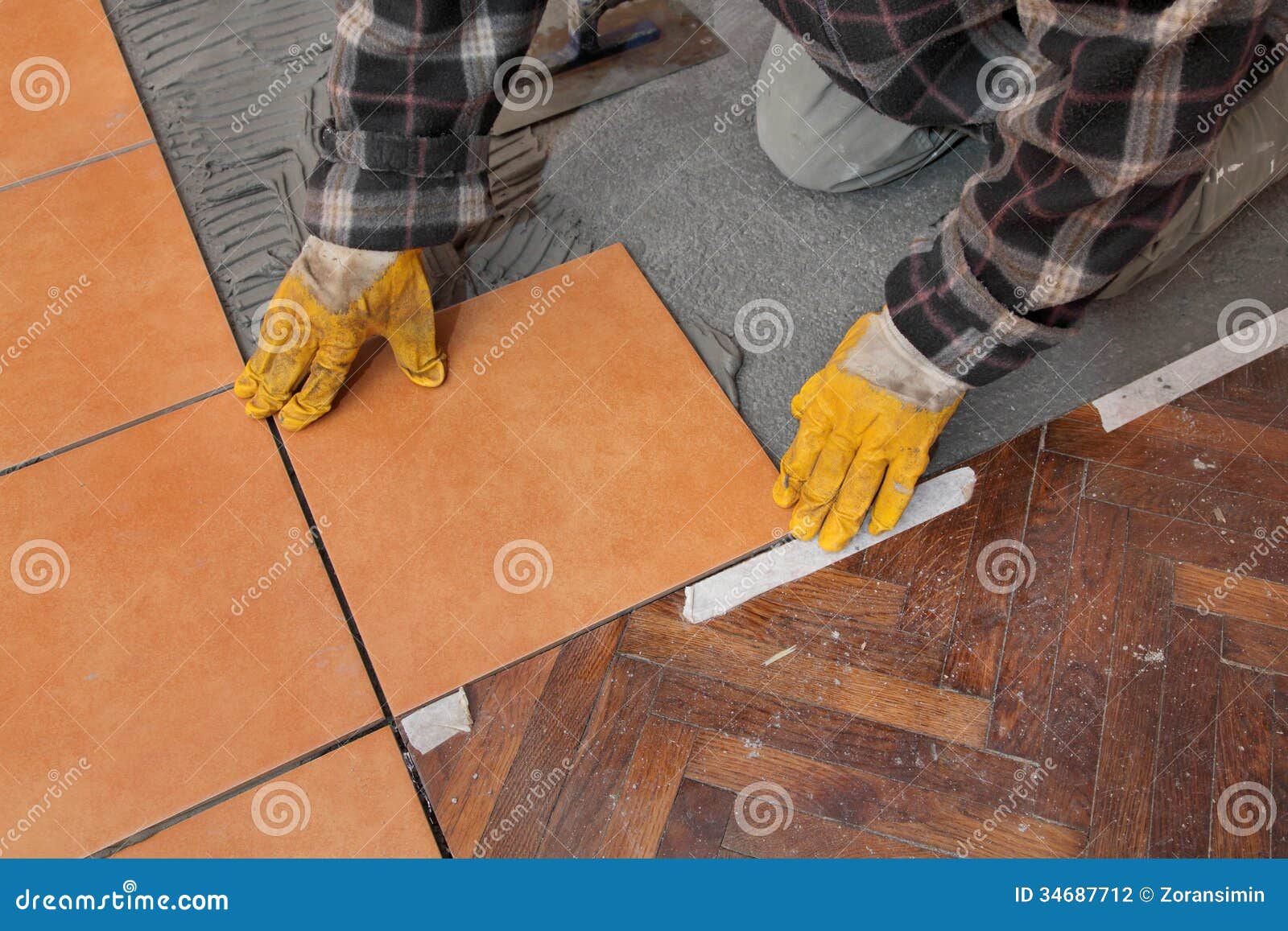 Home renovation, tiles stock photo. Image of placing - 34687712