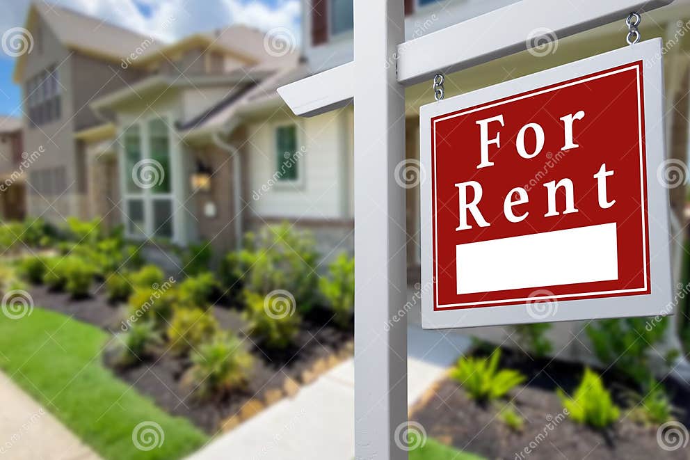 Home for Rent. Sign in Front of New Home. Stock Illustration ...