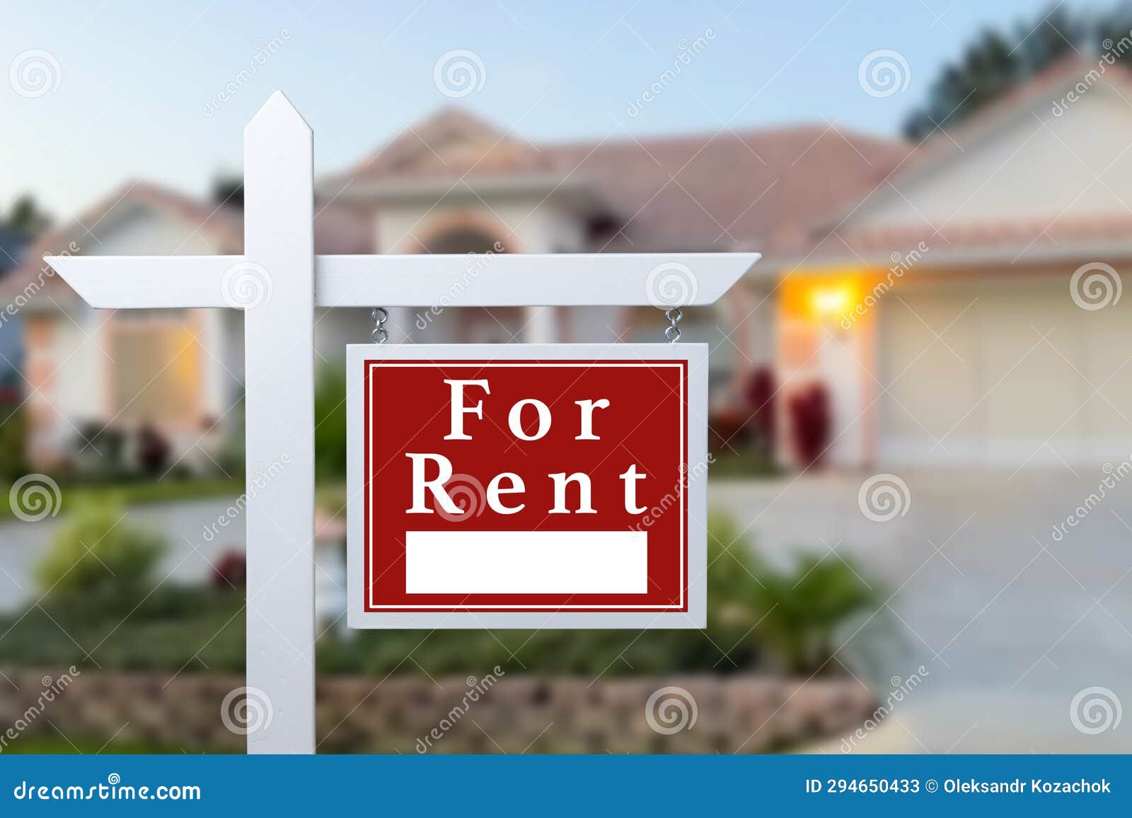 Home for Rent. Sign in Front of New Home. Stock Image - Image of ...