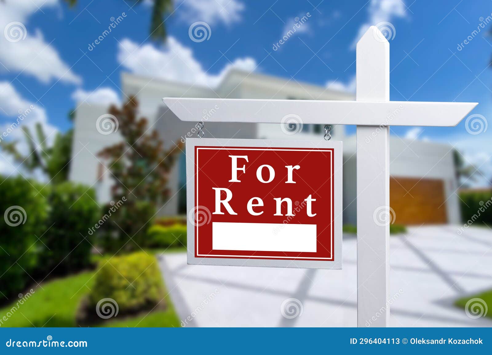 Home for Rent. Sign in Front of New Home. Stock Image - Image of real ...