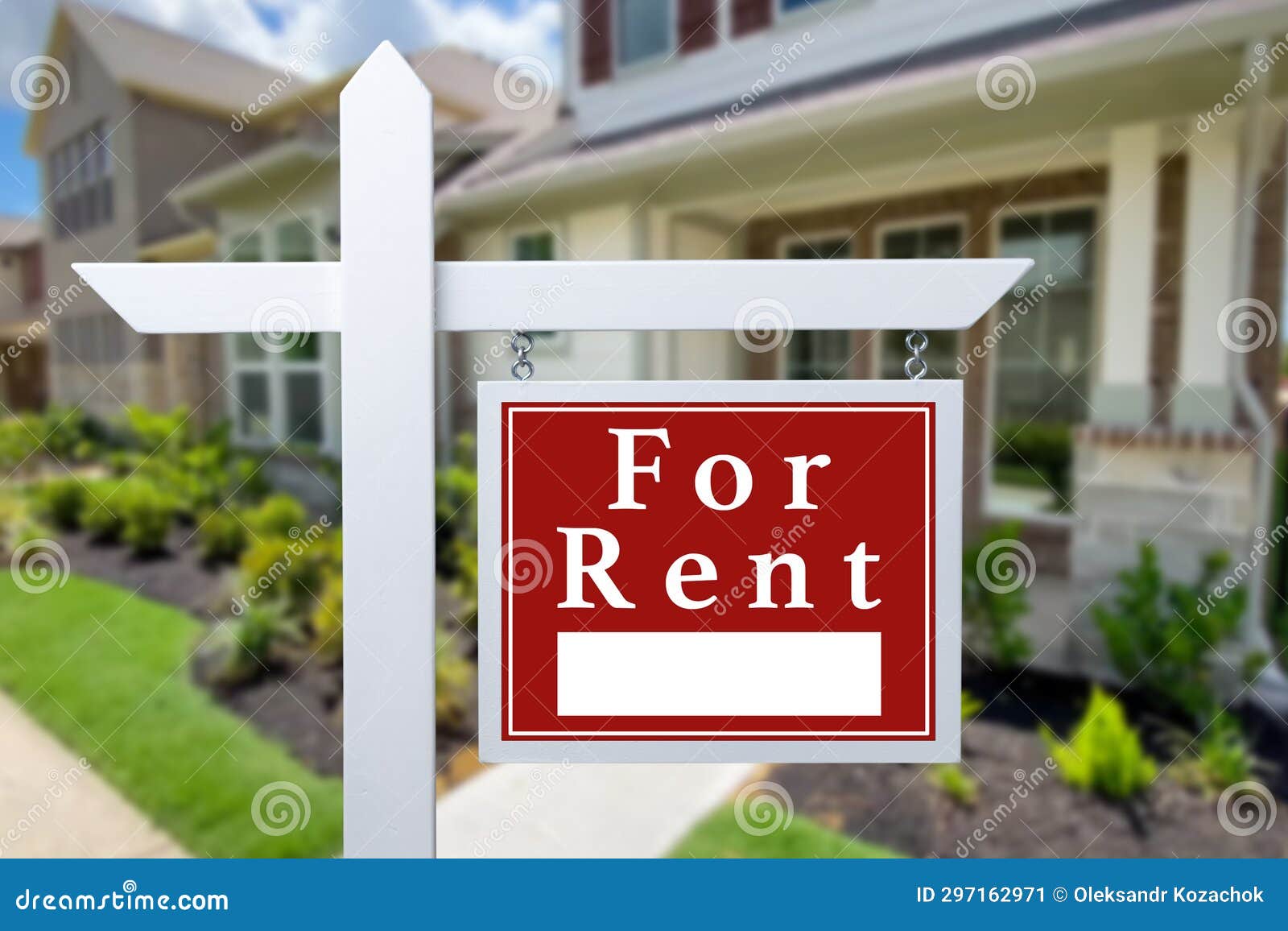 Home for Rent. Sign in Front of New Home. Stock Image - Image of ...