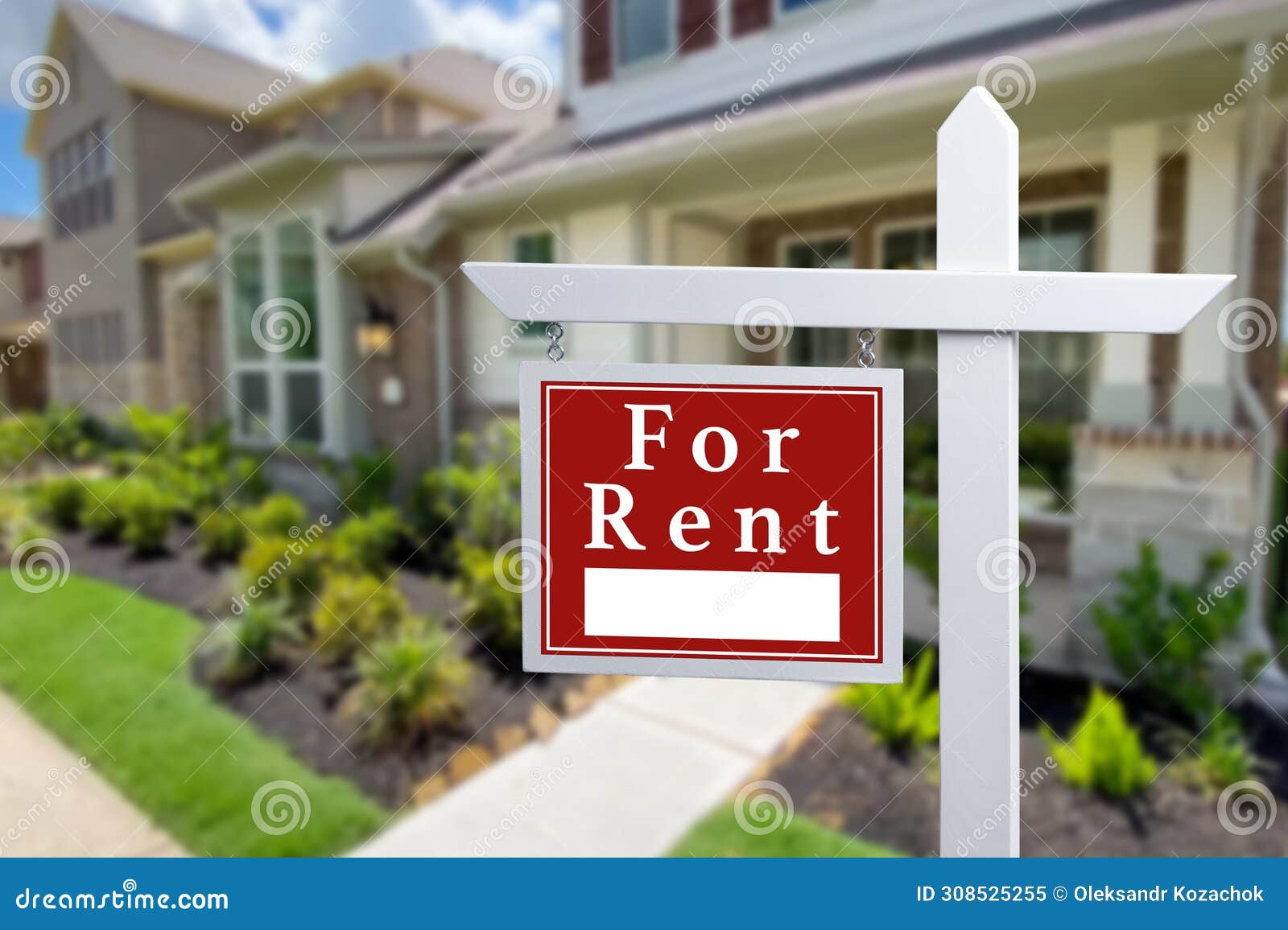 Home for Rent. Sign in Front of New Home. Stock Image - Image of ...