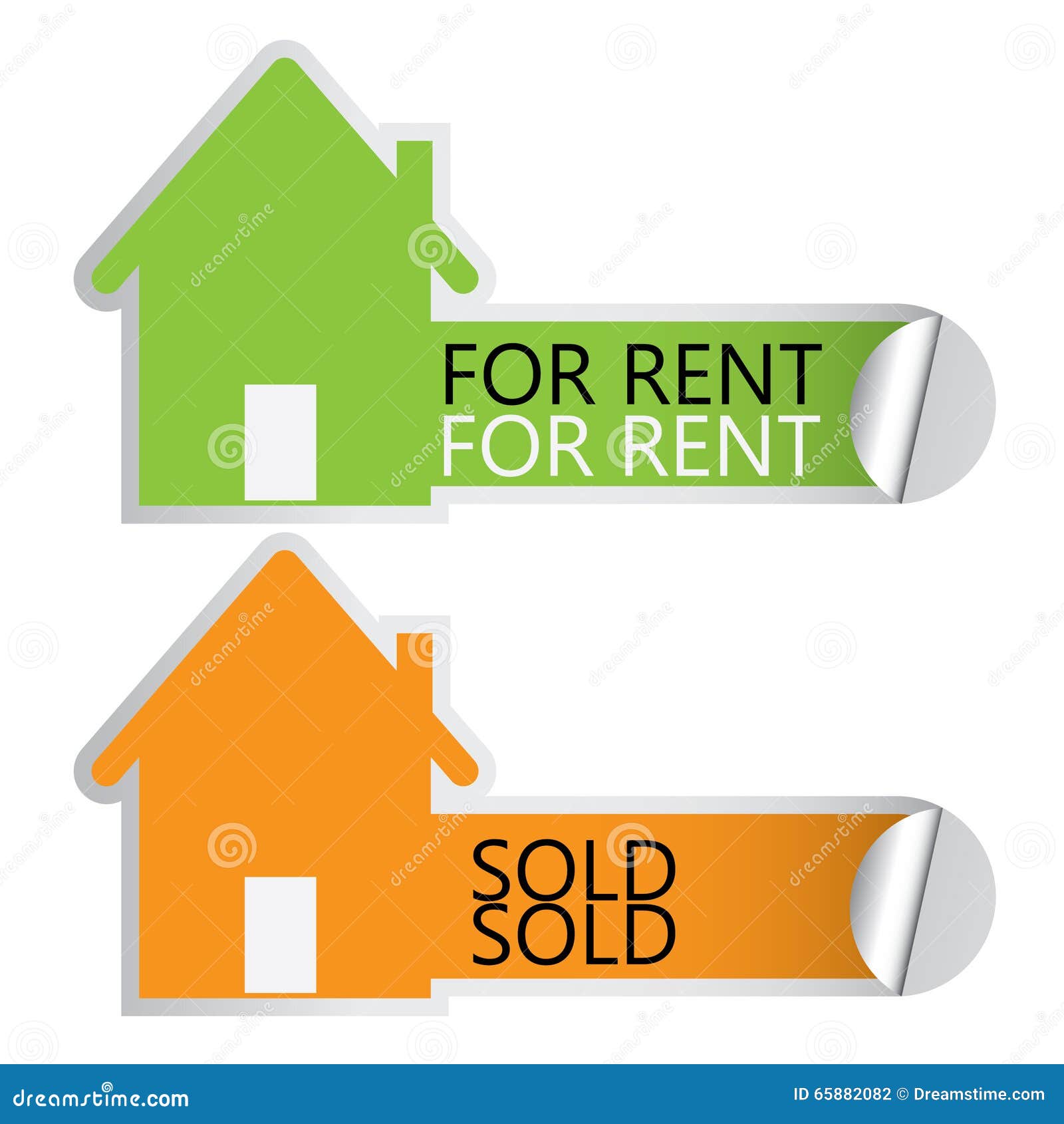 Home for rent stickers stock vector. Illustration of money - 65882082