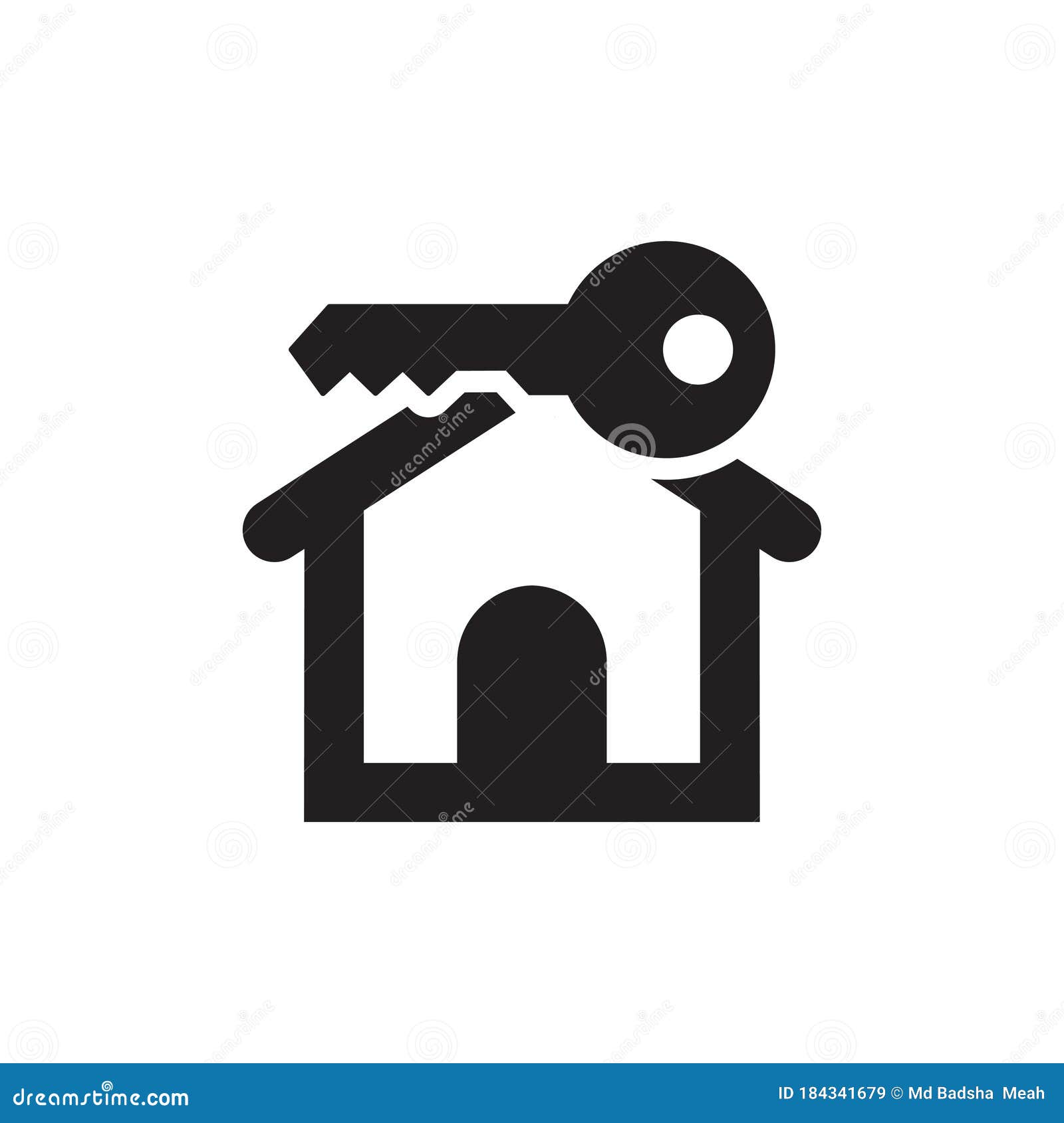 Home rental icon stock vector. Illustration of rental - 184341679