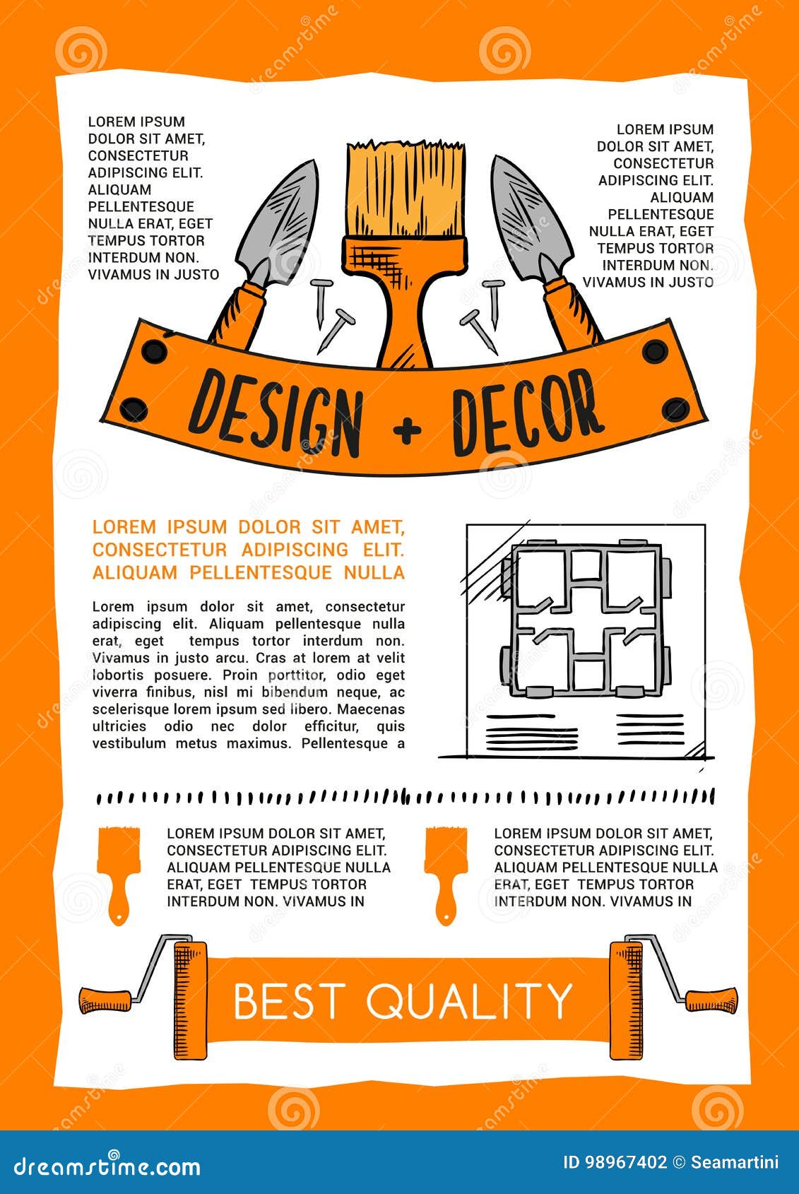 Vector Poster of Work Tools for House Repair Stock Vector ...