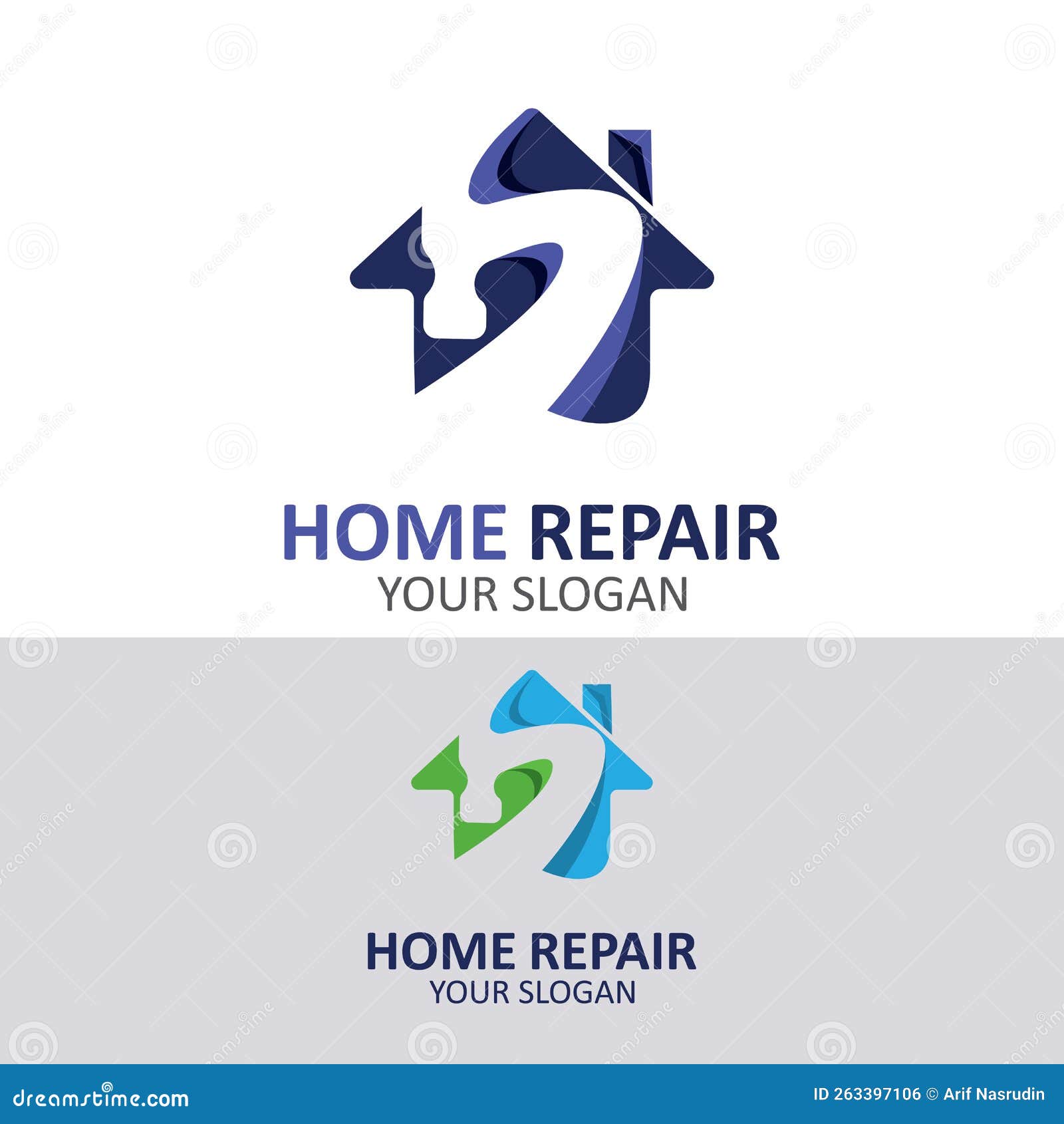 Home Repair Logo Design with Handyman Service Template Stock ...