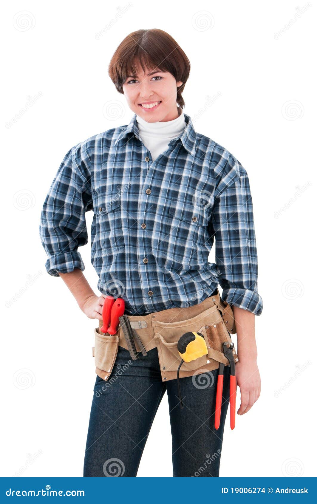 Home repair woman stock photo. Image of tools, worker - 19006274