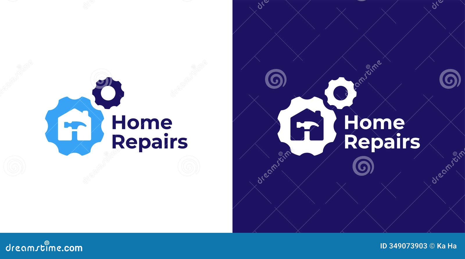 Creative Home Build Logo. House Construction, Hammer Tool and Home Icon ...