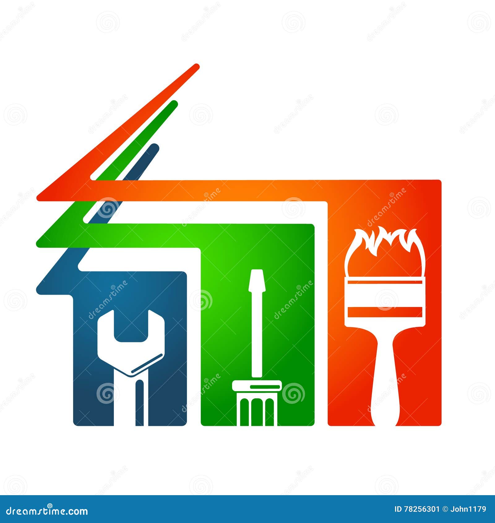 Home repairs tool symbol stock vector. Illustration of home - 78256301
