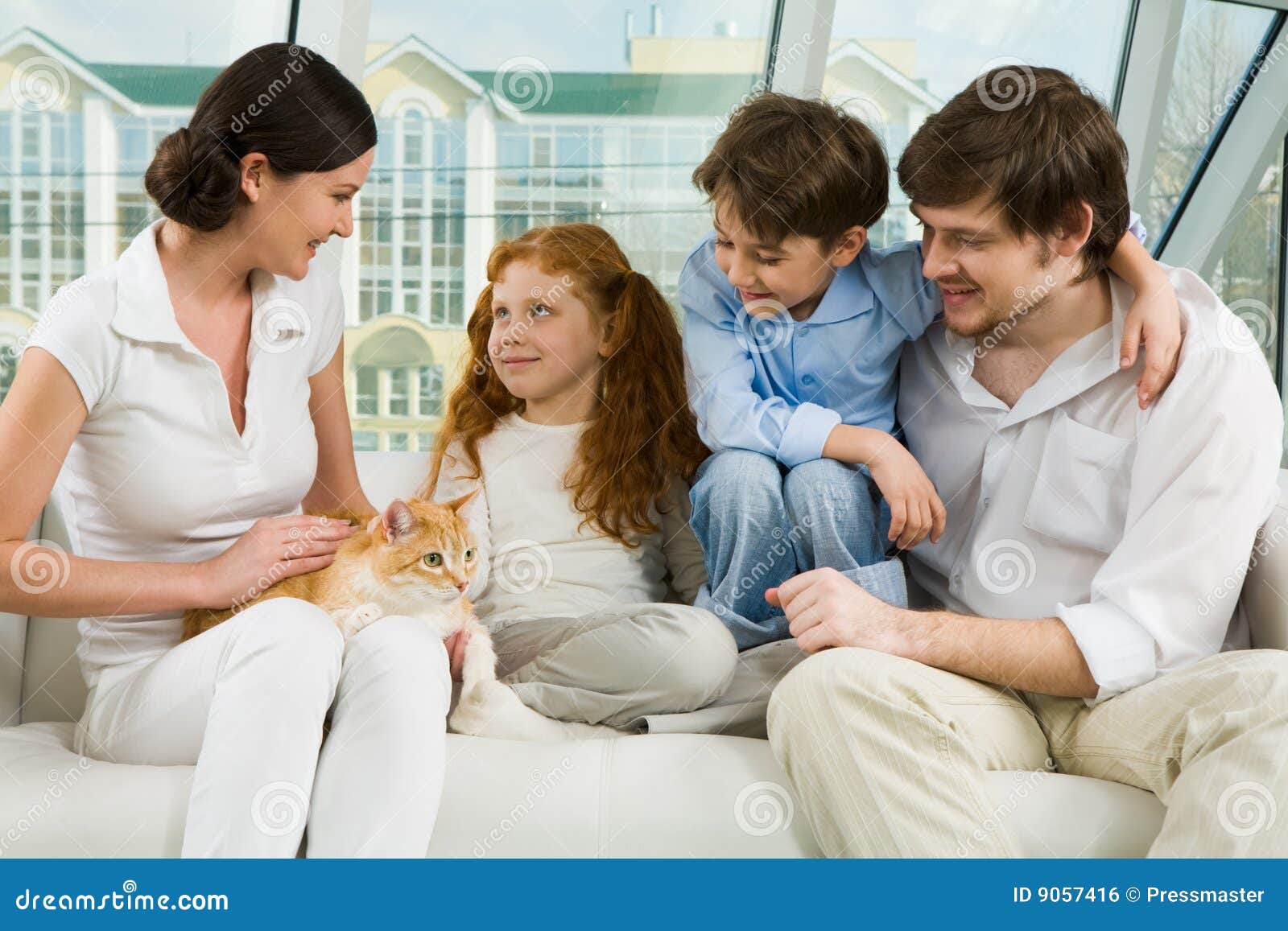 Home rest stock photo. Image of animal, girl, cheerful - 9057416