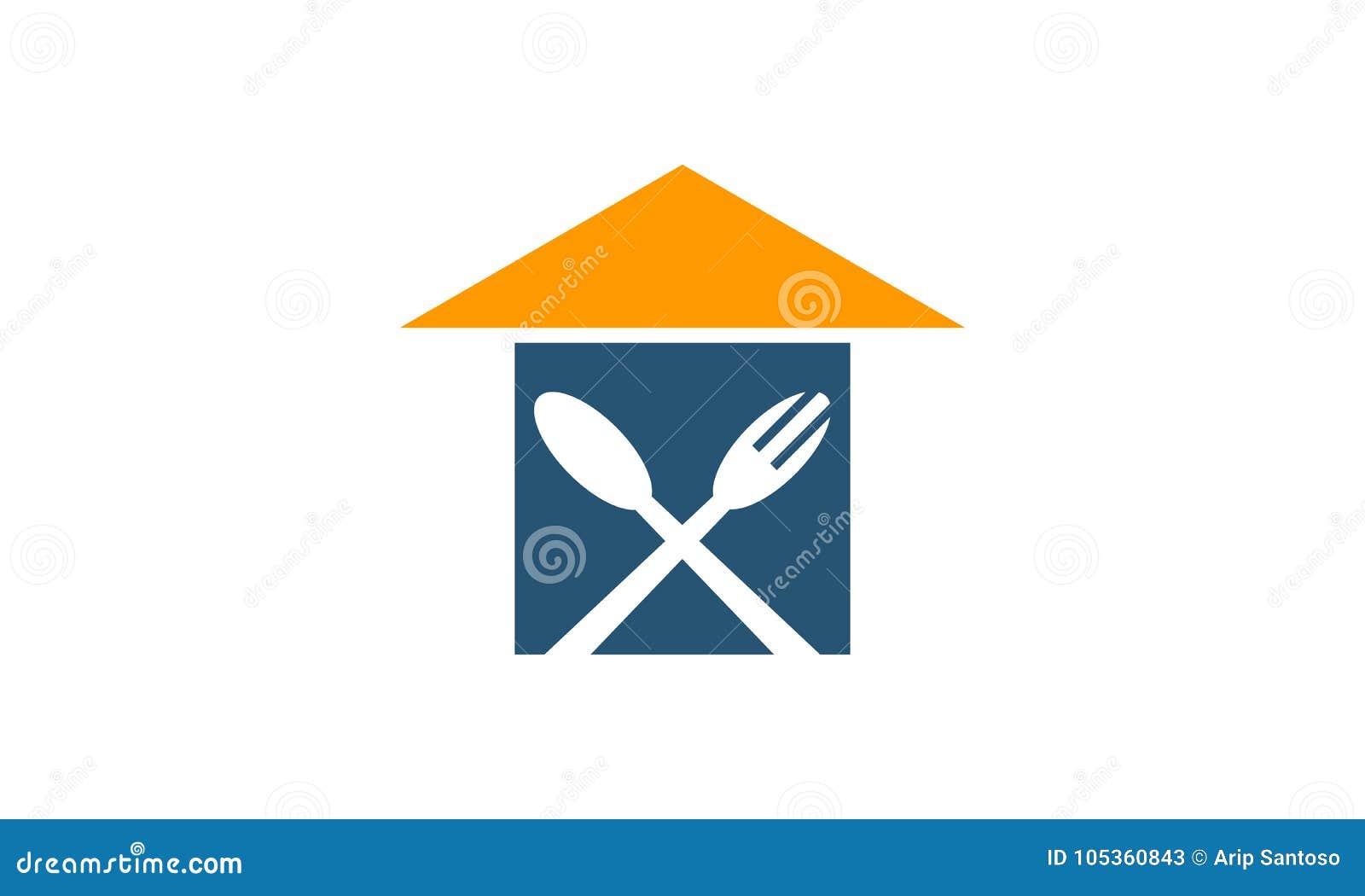 Home Restaurant Logo Design Template Stock Vector - Illustration of ...