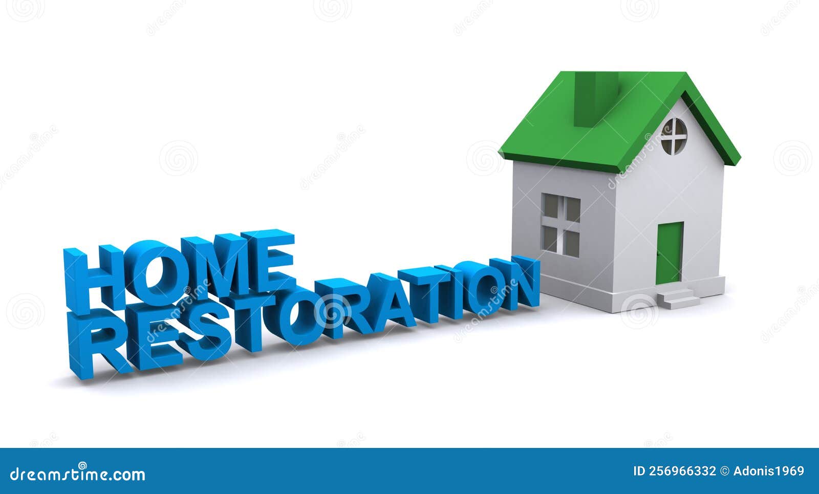 Home restoration on white stock illustration. Illustration of flip ...
