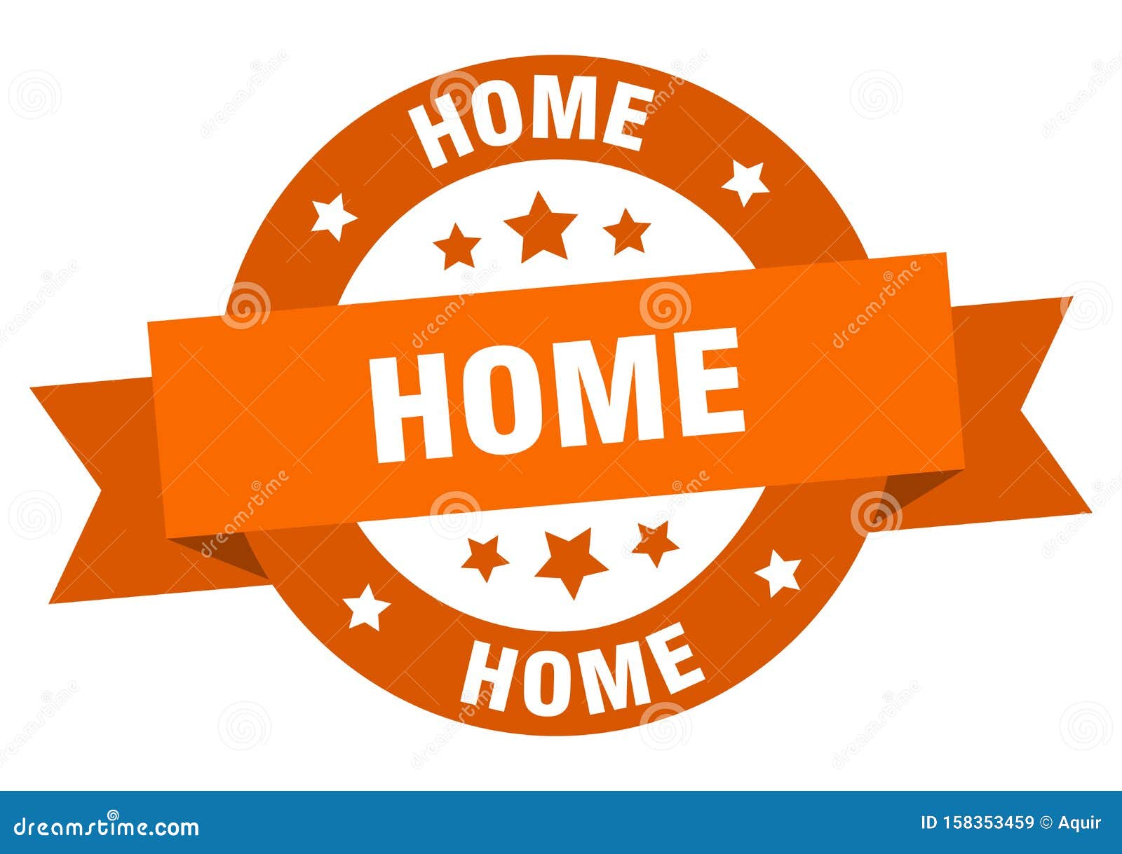 Home ribbon sign stock vector. Illustration of peeler - 158353459