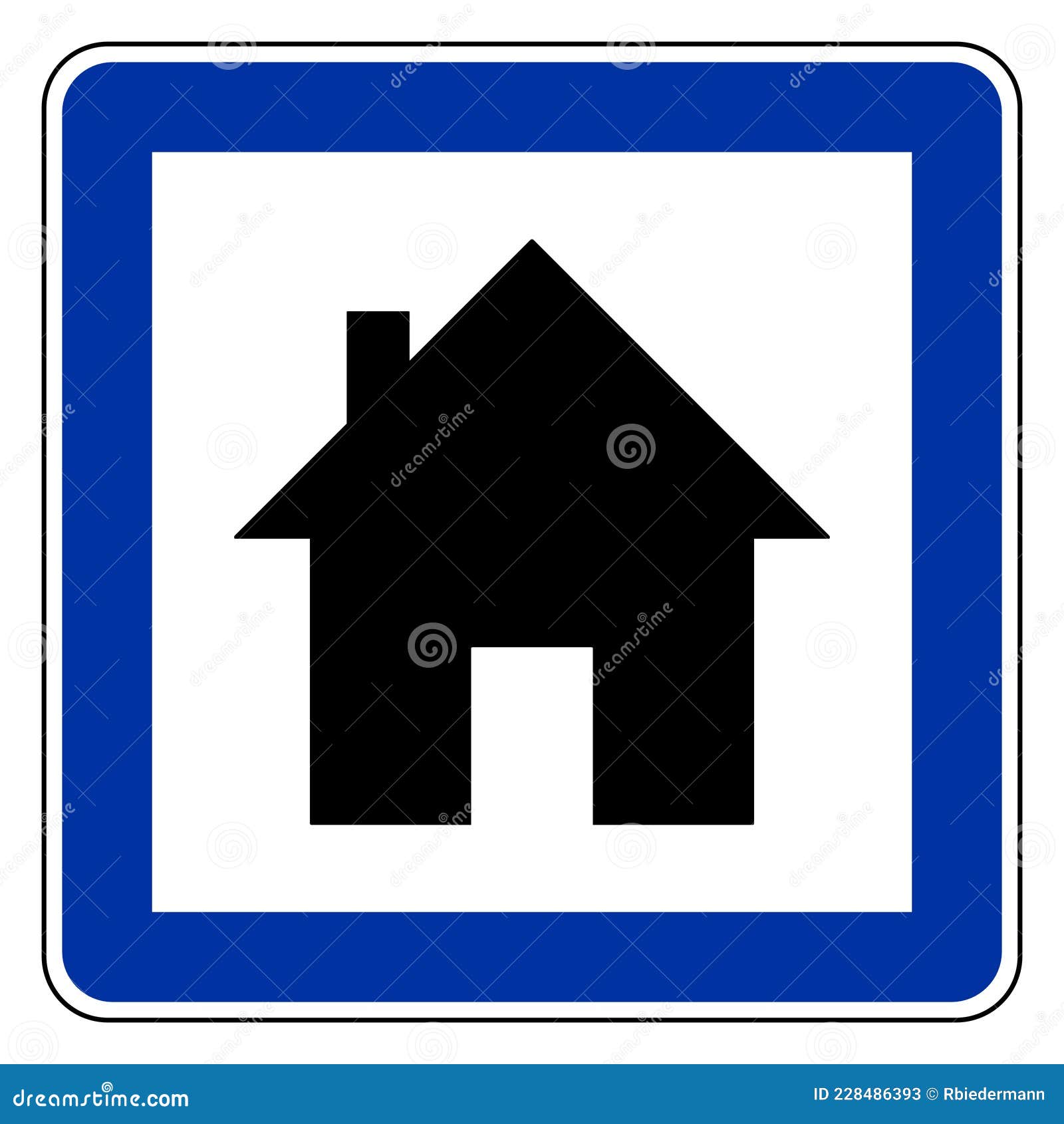 Home and road sign stock vector. Illustration of street - 228486393