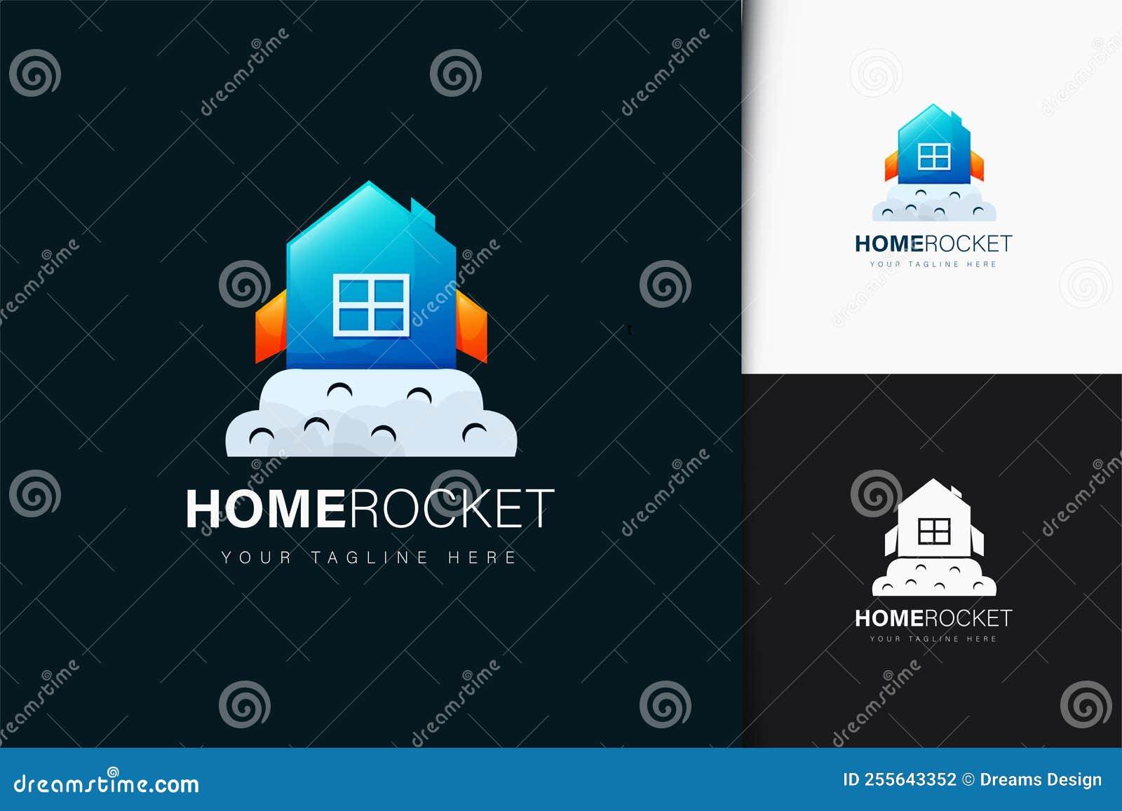 Home rocket logo design stock vector. Illustration of creative - 255643352