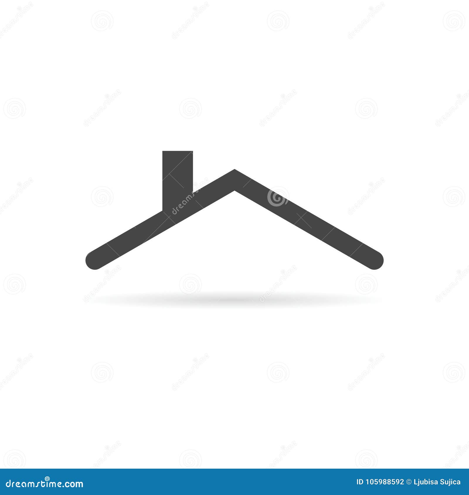 Home roof icon stock vector. Illustration of land, icon - 105988592
