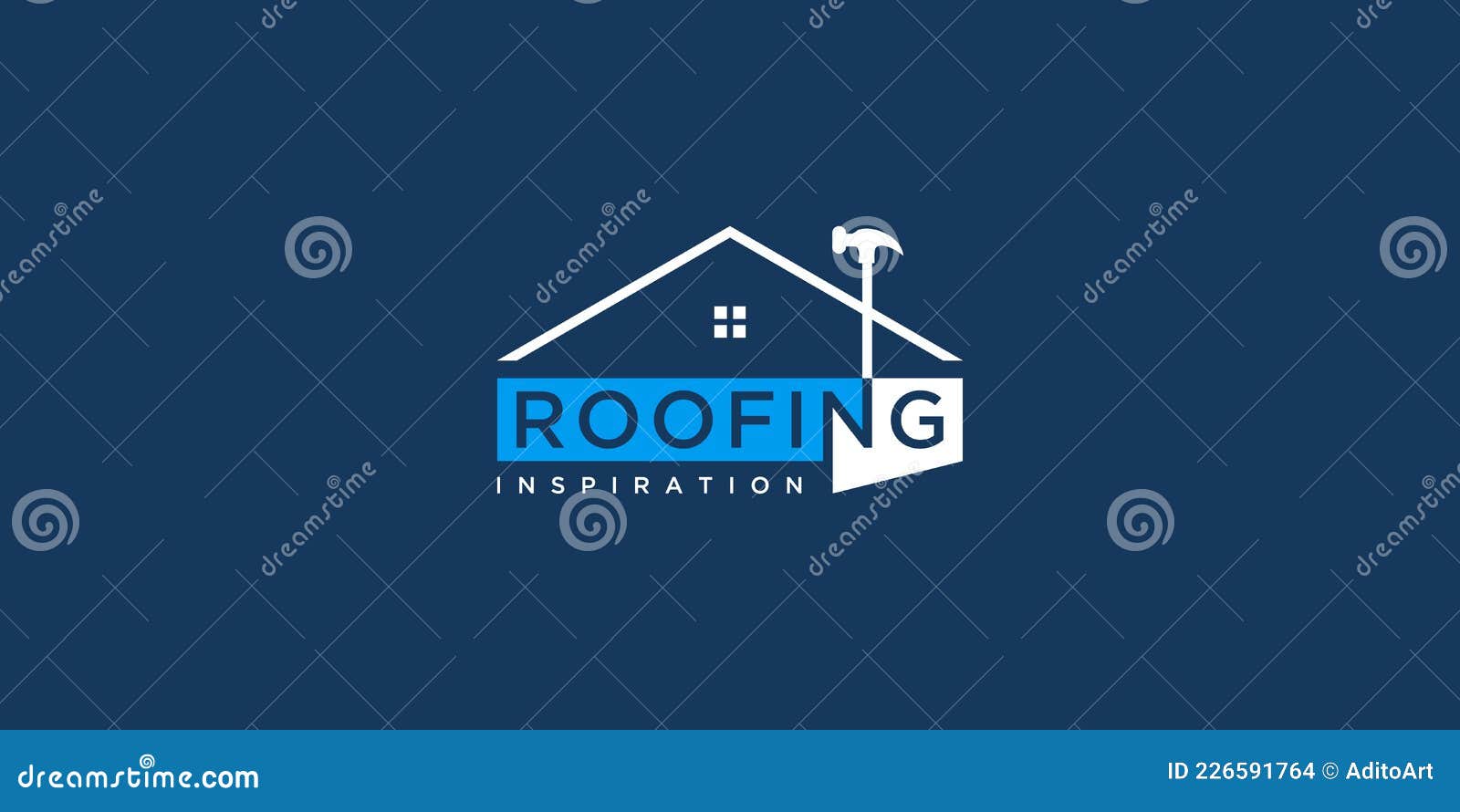 Home roofing logo design stock vector. Illustration of font - 226591764