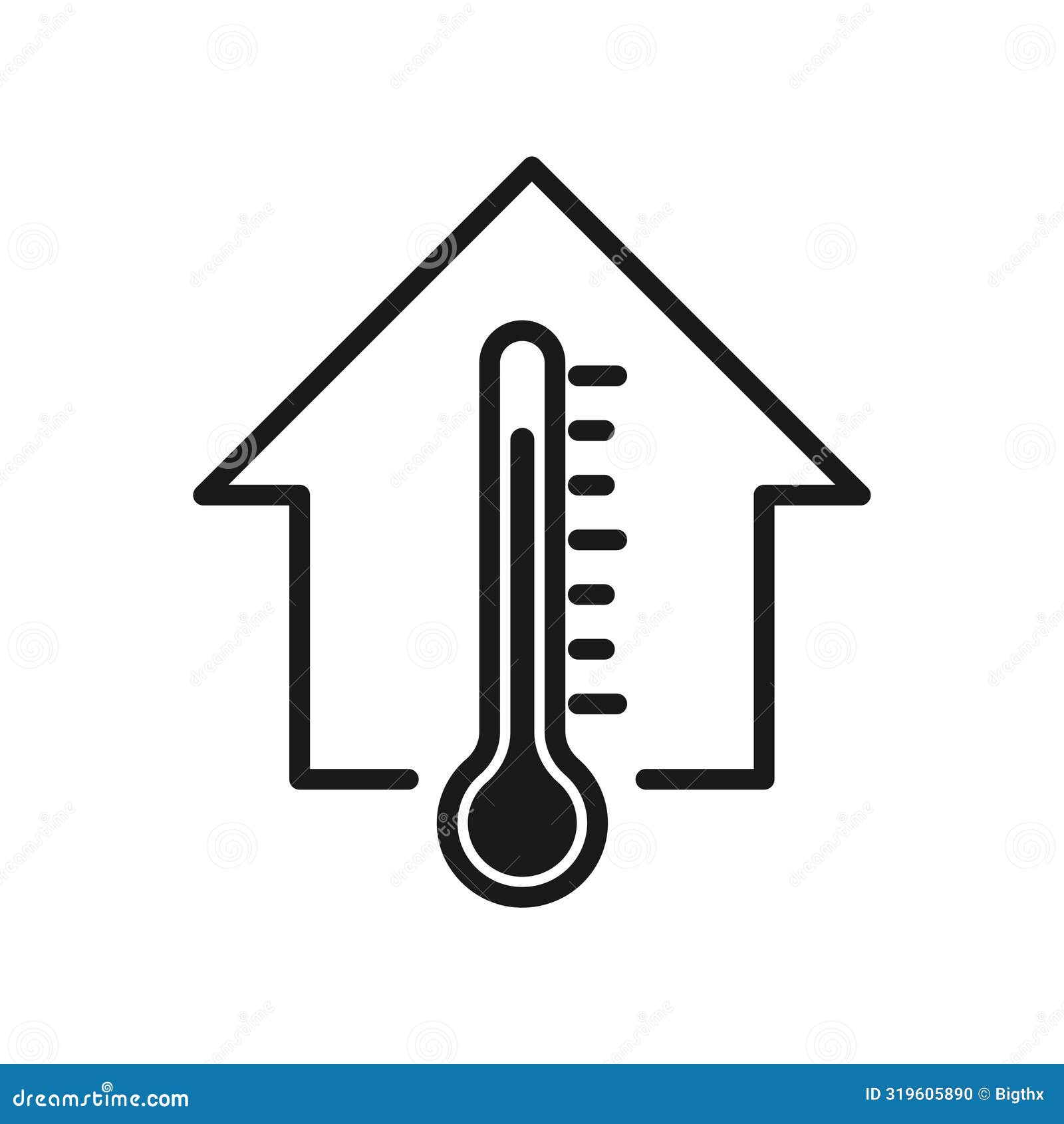 Home Room Temperature Detection Device Icon Stock Vector - Illustration ...