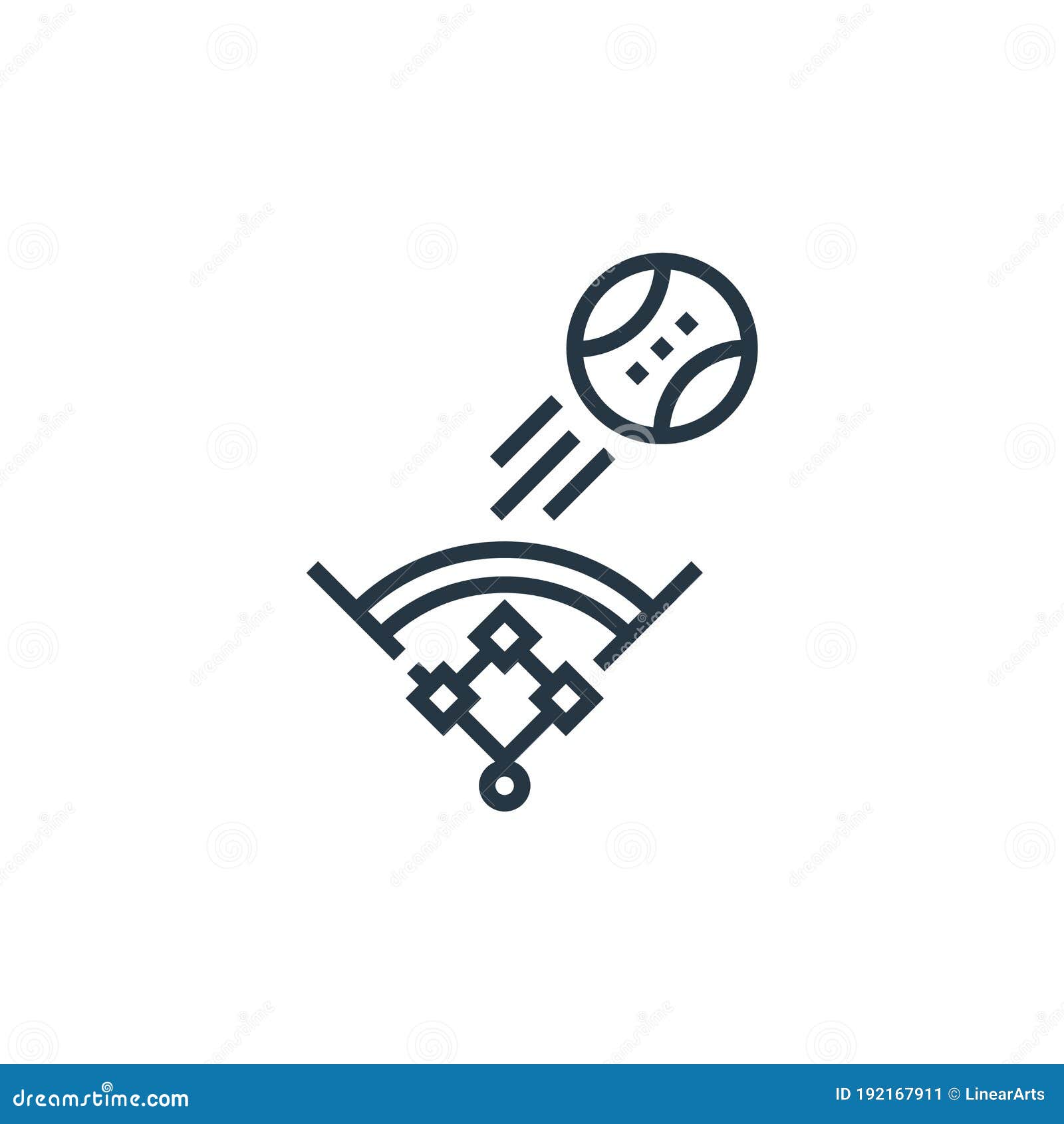 Home Run Icon Vector from Baseball Concept. Thin Line Illustration of ...