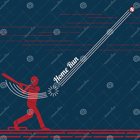 Home Run. Vector Illustration Decorative Design Stock Vector ...