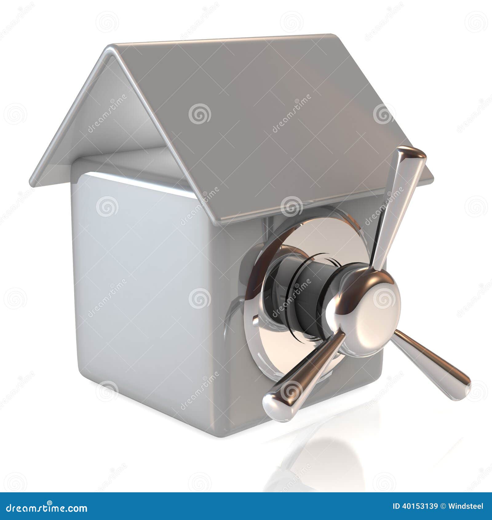 Home Safe Isolated on White Background Stock Illustration ...