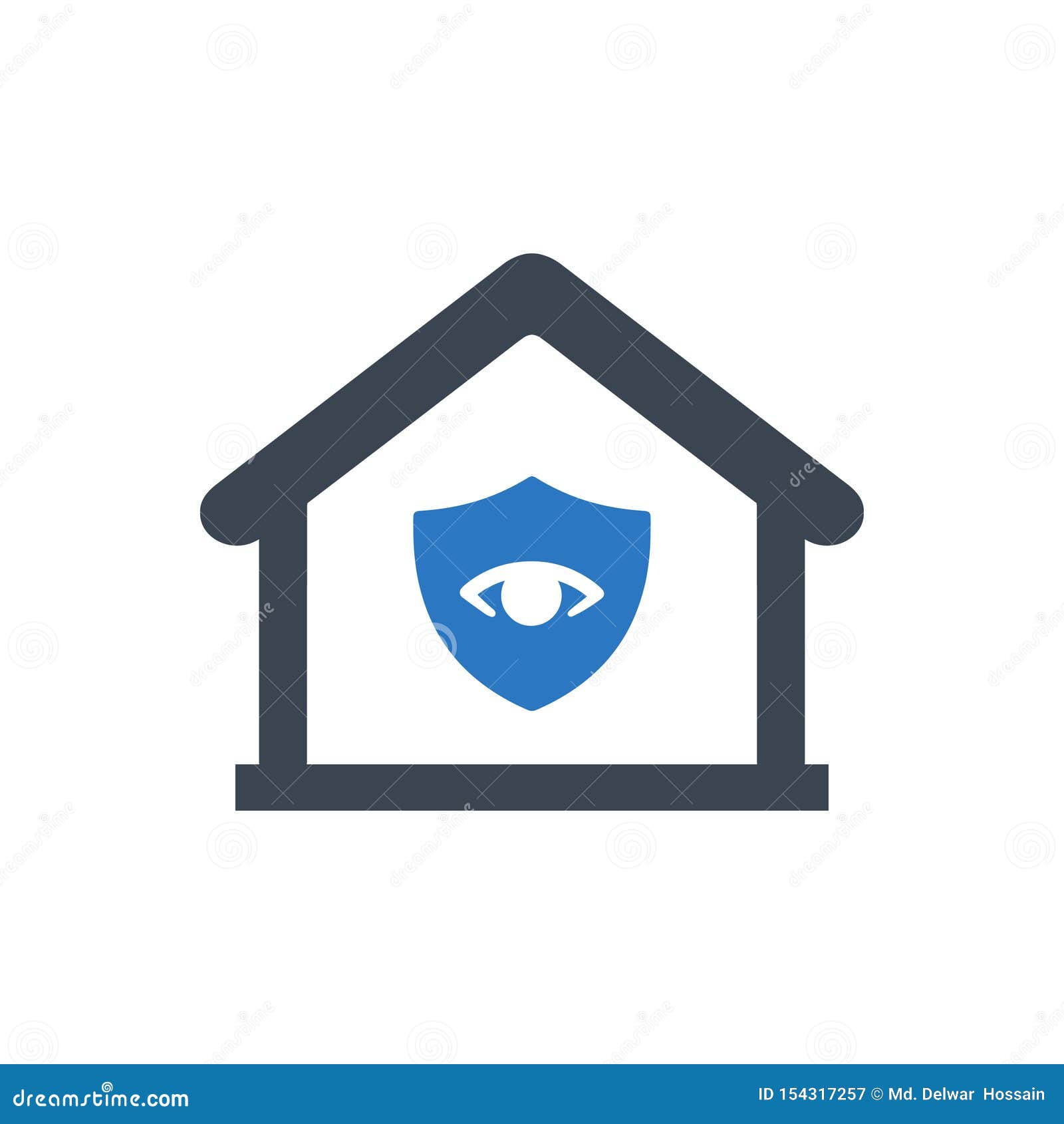 Home safety guard icon stock vector. Illustration of sign - 154317257