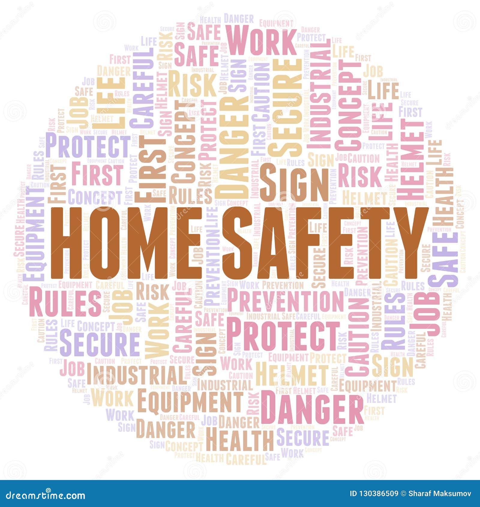 Home Safety word cloud. stock illustration. Illustration of wordcloud ...
