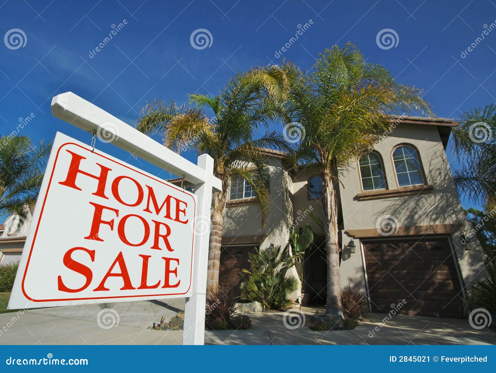 Home for Sale Sign & Home Stock Image - Image of sold, mortgage: 2845021