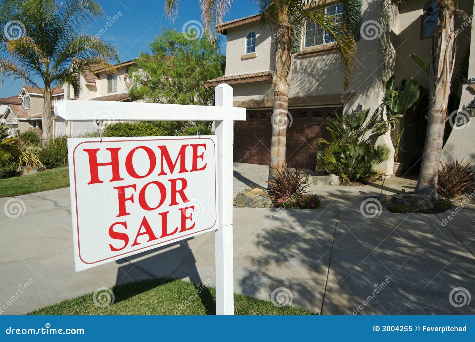 Home for Sale Sign & New Home Stock Image - Image of advertise, pending ...