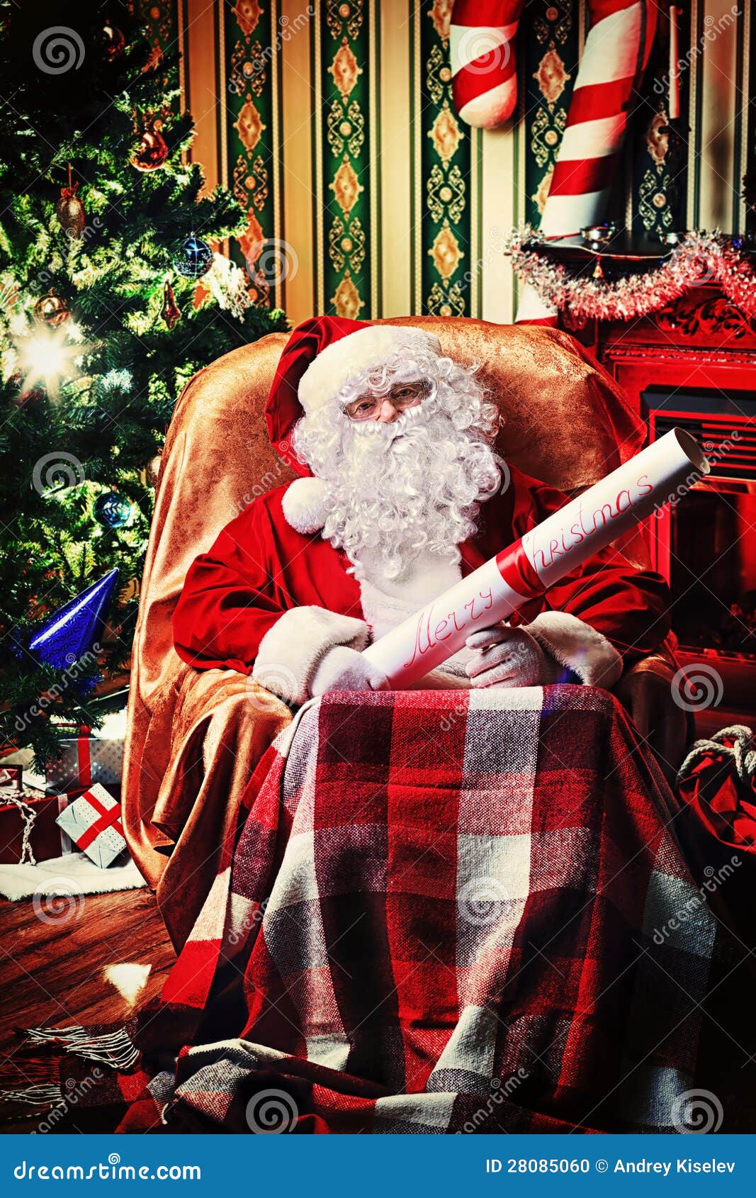 Home of santa stock photo. Image of glasses, celebrate - 28085060