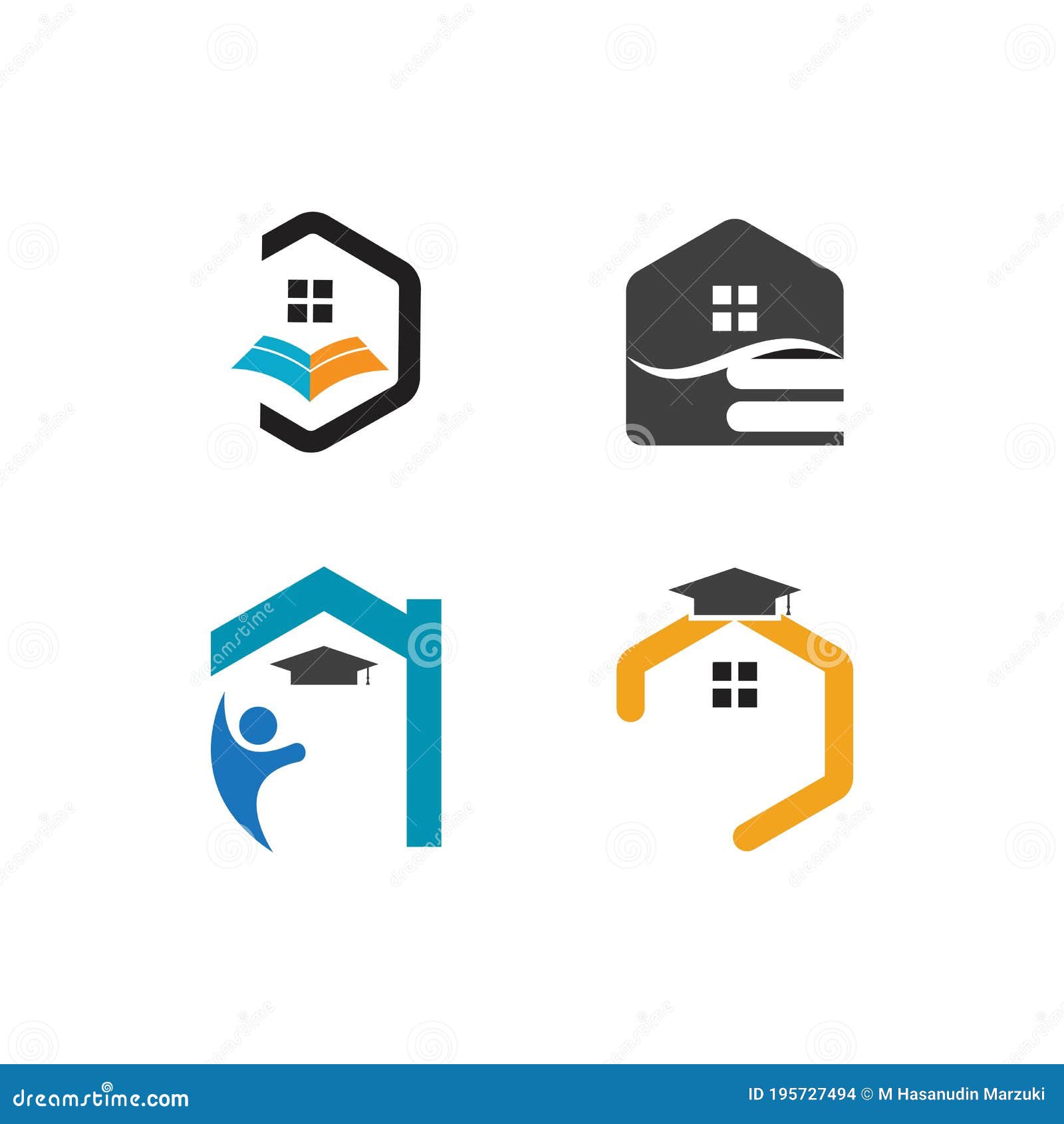 Home school logo stock vector. Illustration of professional - 195727494