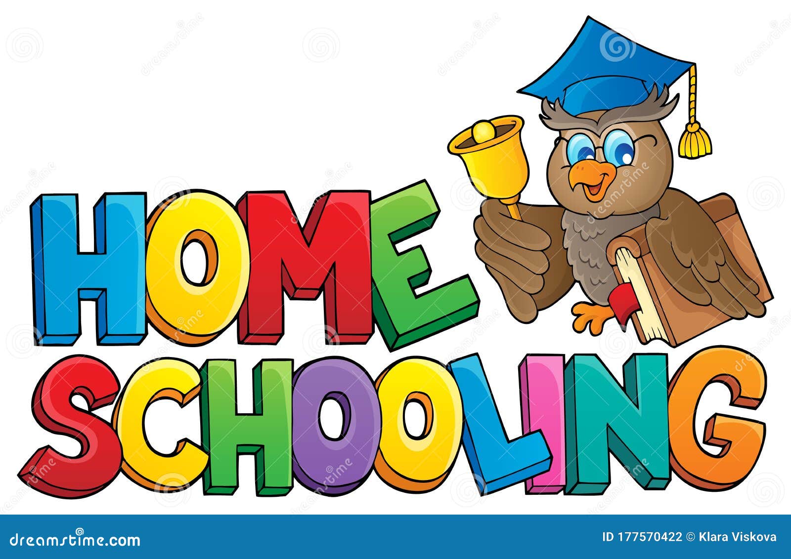 Home Schooling Theme Sign 2 Stock Vector - Illustration of glasses ...