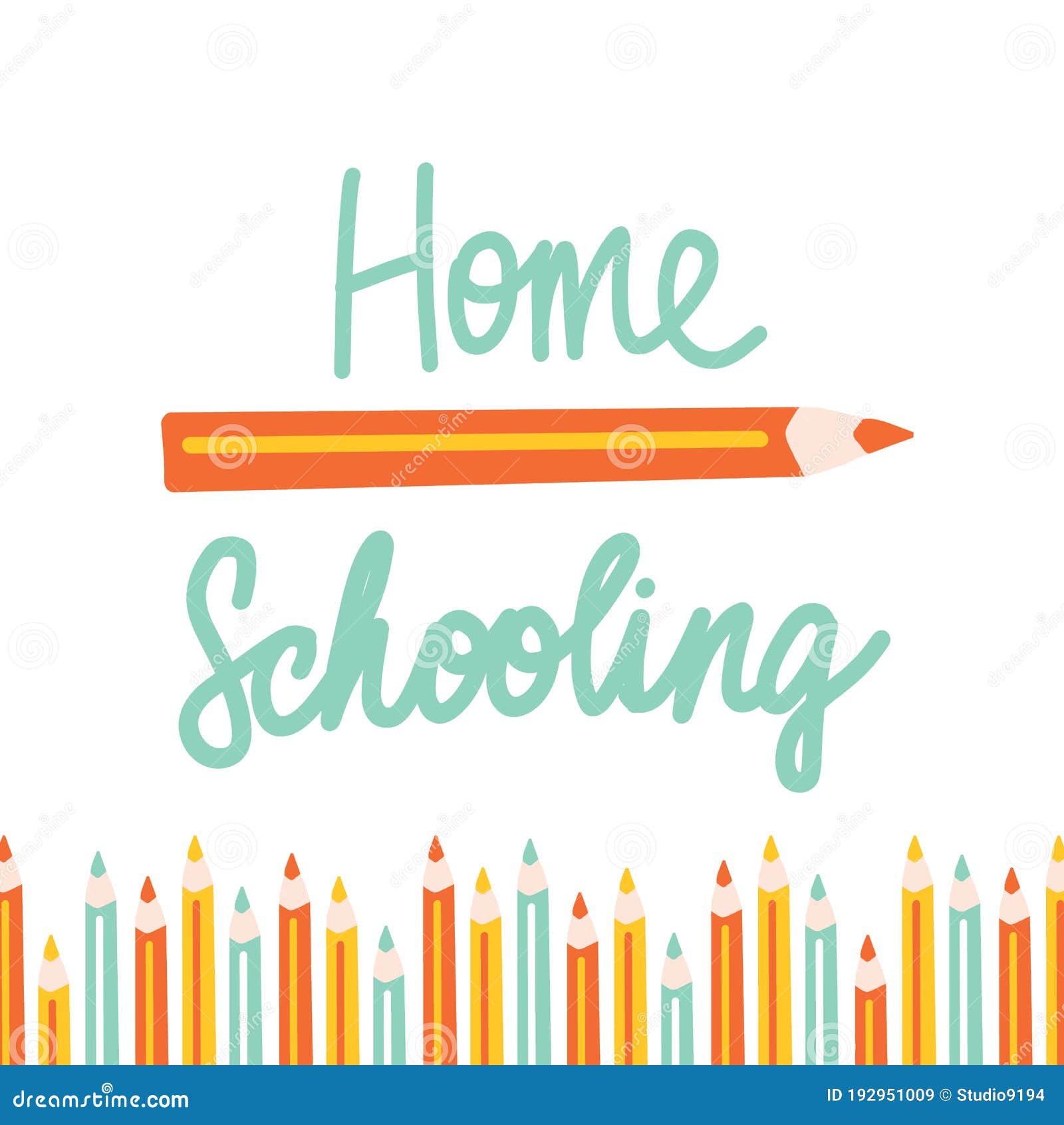 Home Schooling. Vector Illustration in Flat Style Stock Vector ...
