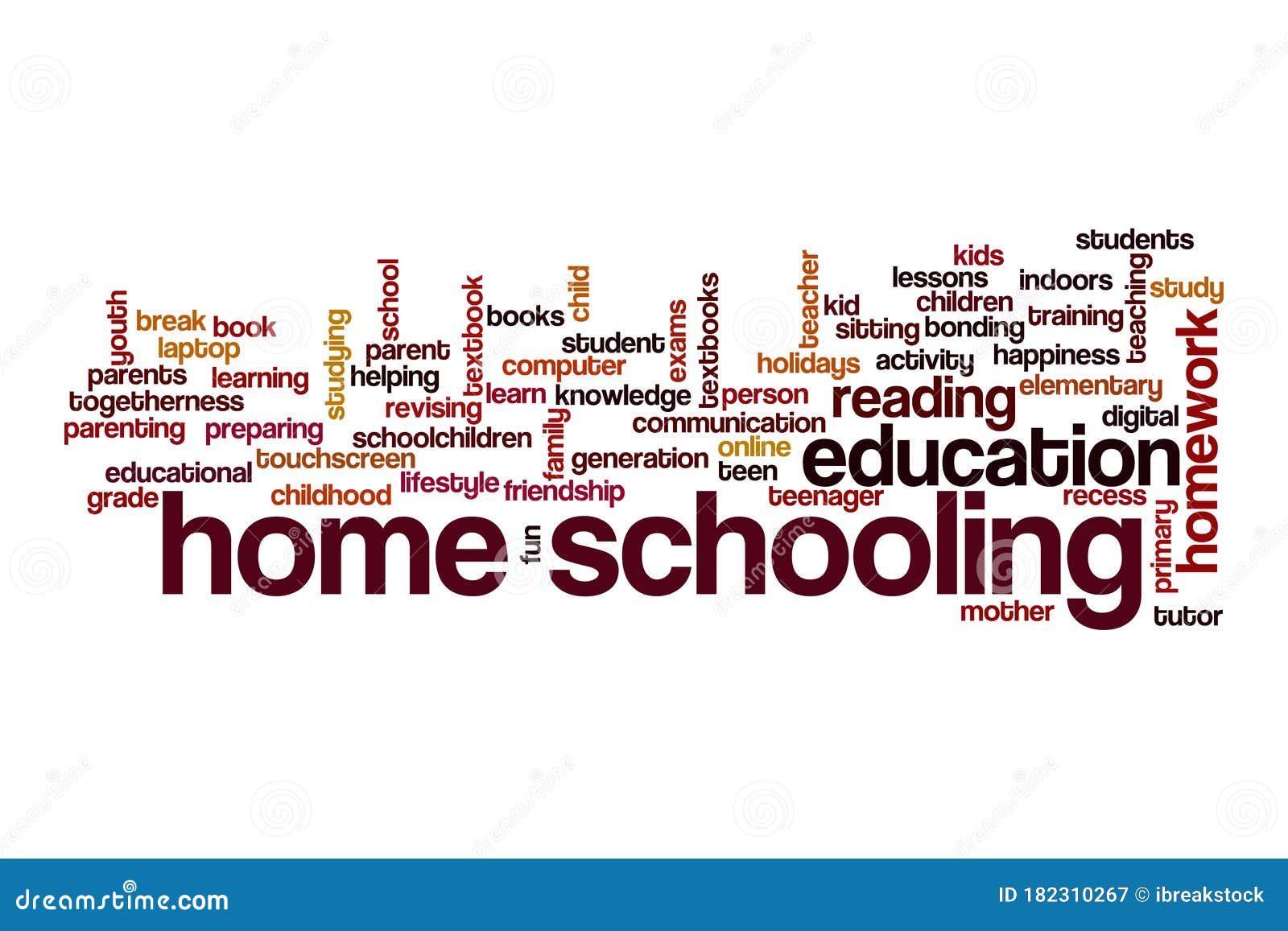 Home Schooling Word Cloud Concept Stock Illustration - Illustration of ...
