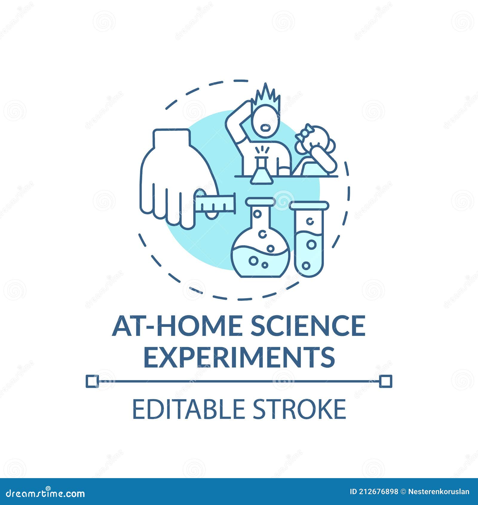 At Home Science Experiments Concept Icon Stock Vector - Illustration of ...
