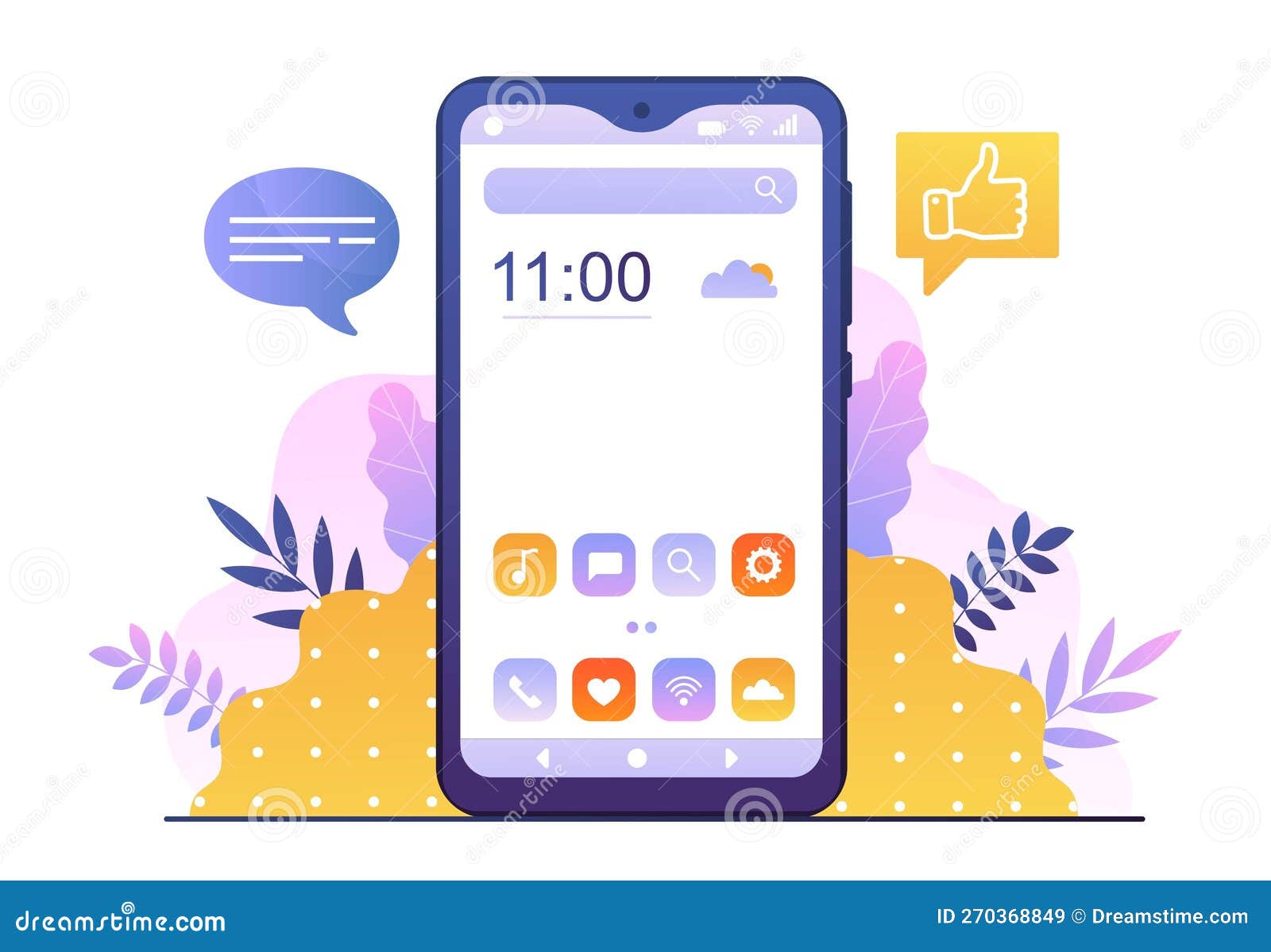 Home screen concept stock illustration. Illustration of infographic ...