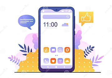 Home screen concept stock illustration. Illustration of digital - 270372186