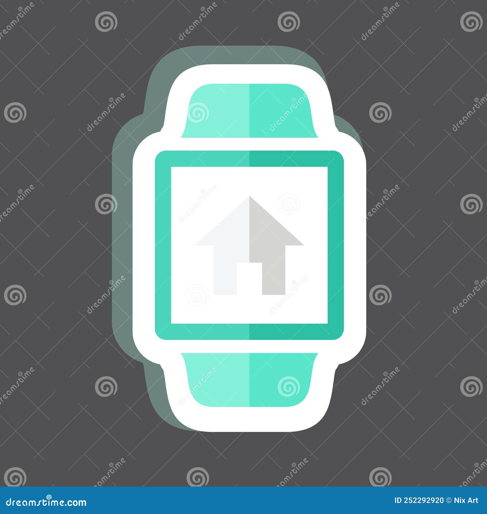 Home Screen Sticker in Trendy Isolated on Black Background Stock ...