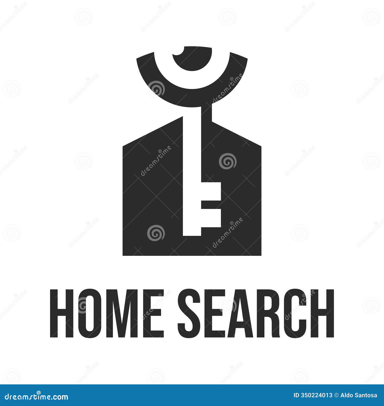 Home And Search Logo Designs Concept Vector Stock Illustration, Real ...