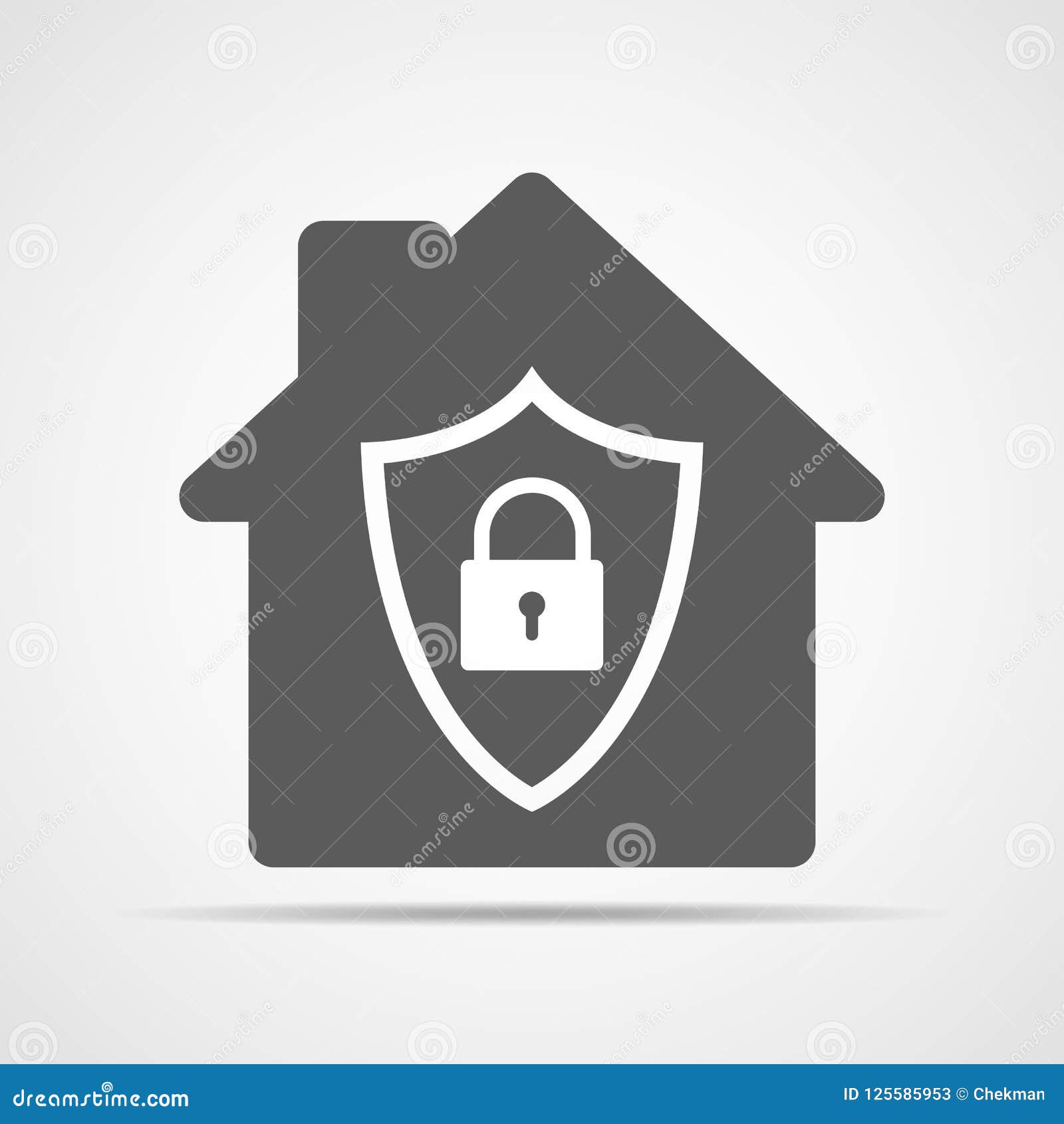 Home Secure Icon. Vector Illustration Stock Illustration - Illustration ...