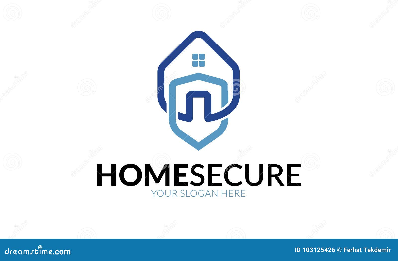 Home Secure Logo Template stock vector. Illustration of city - 103125426
