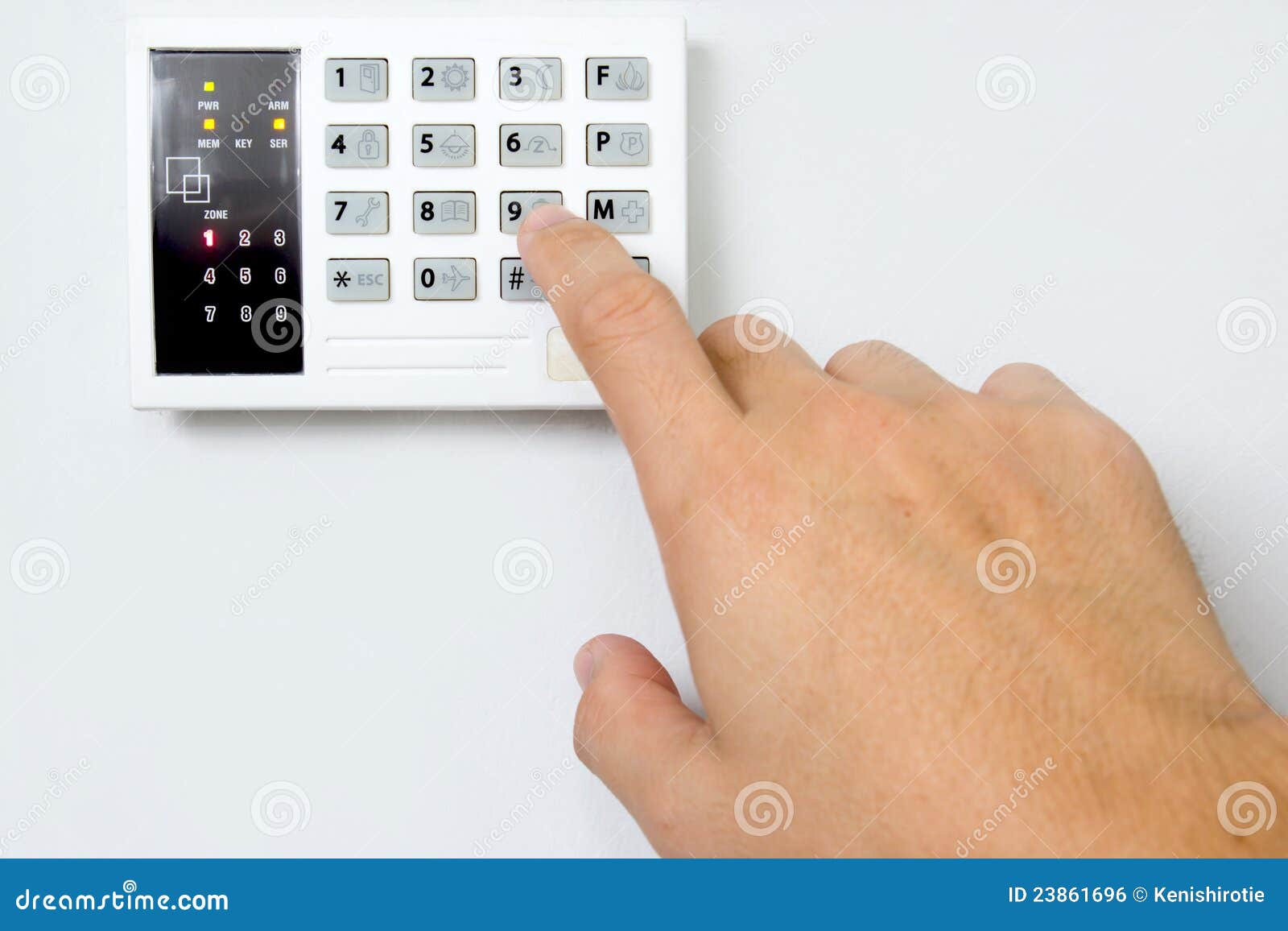 Home security alarm stock photo. Image of panel, safety - 23861696