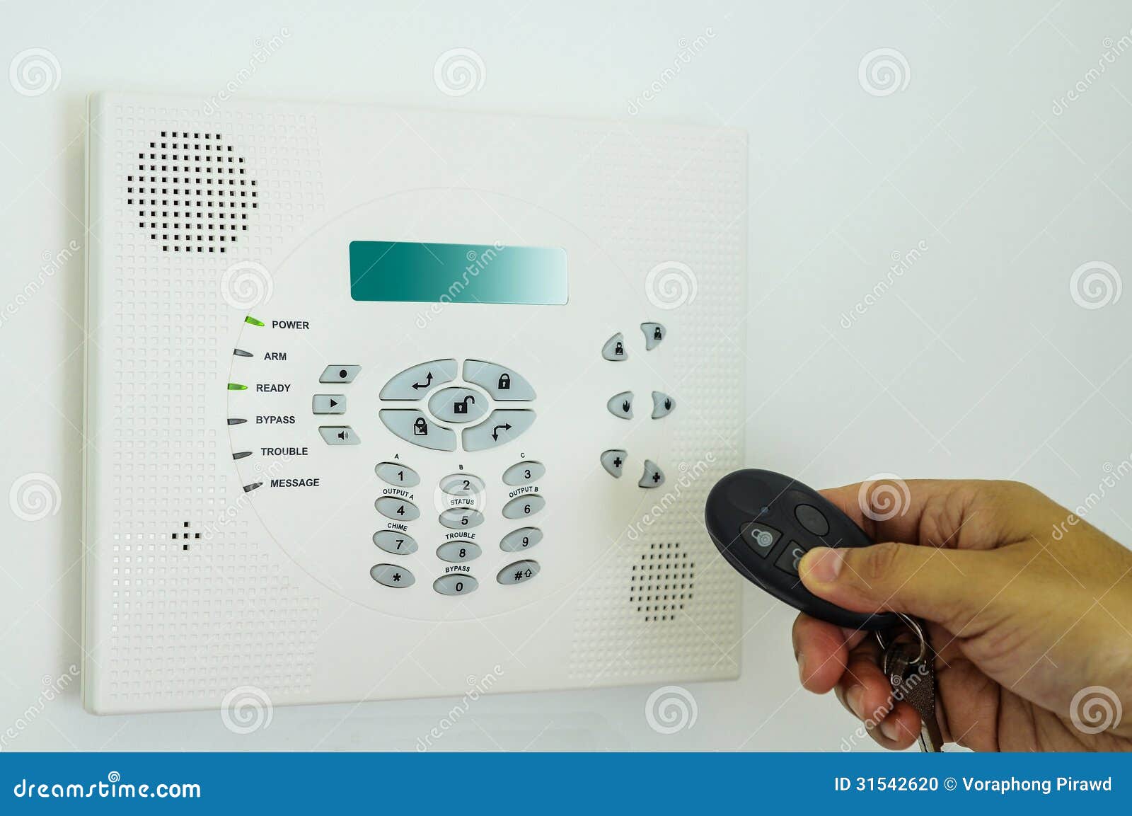 Home security alarm stock photo. Image of electronics - 31542620